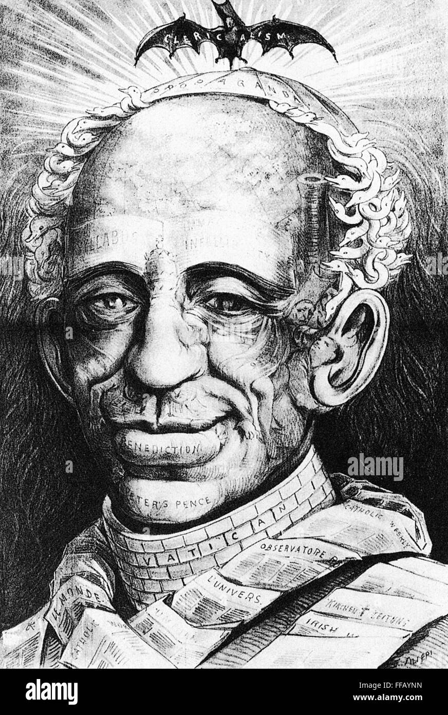 LEO XIII: CARTOON, 1878. /n'Pope Leo XIII - A Physiognomical Study ...