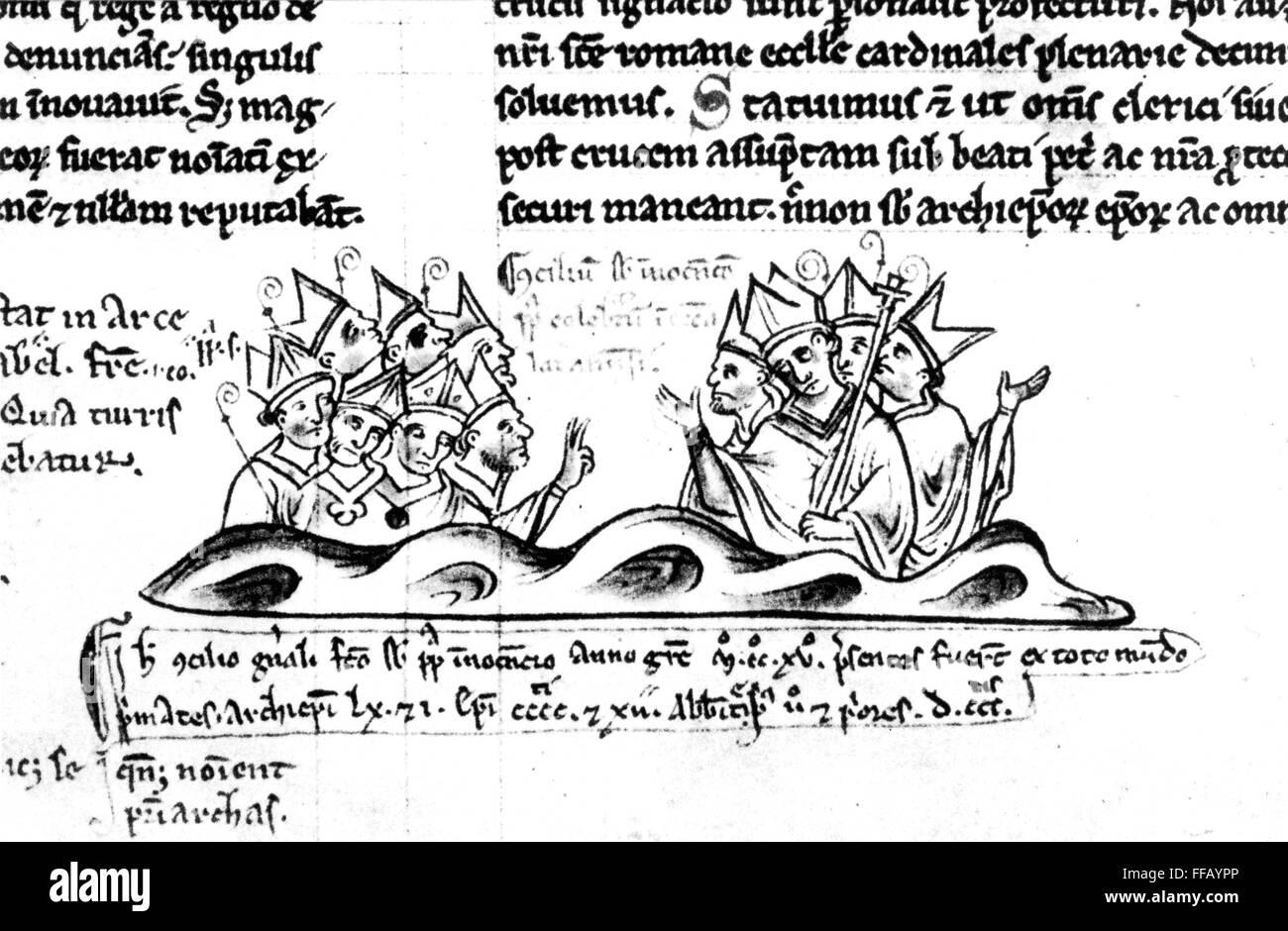 FOURTH LATERAN COUNCIL. /nA page from Matthew Paris' 'Chronica Maiora ...