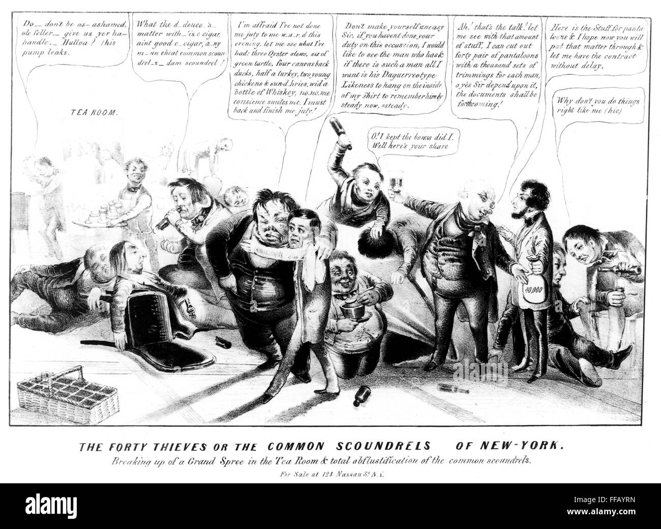 POLITICAL CORRUPTION, 1840. /n'The Forty Thieves or the Common ...