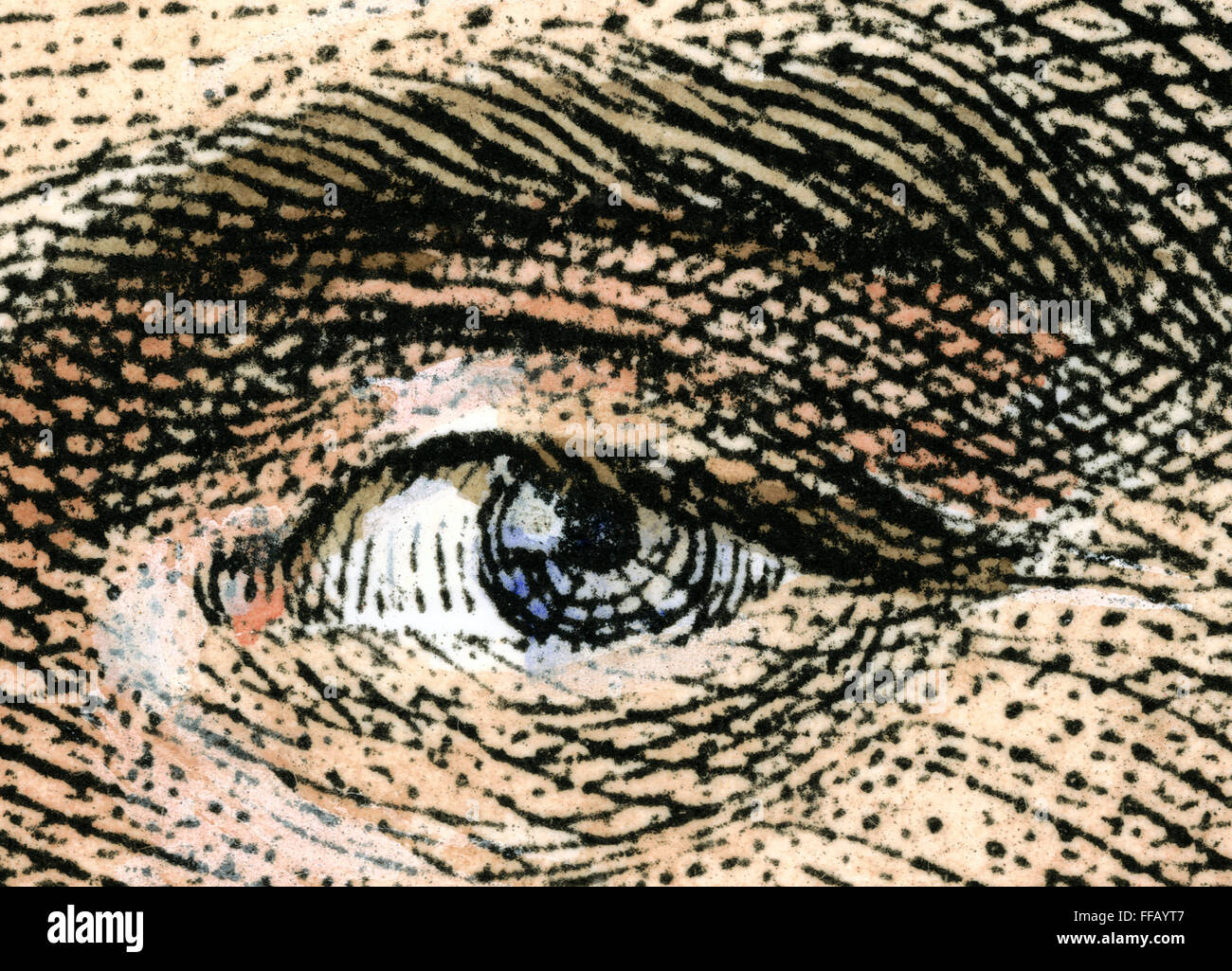 HUMAN EYE, 1820. /nLine engraving Stock Photo - Alamy