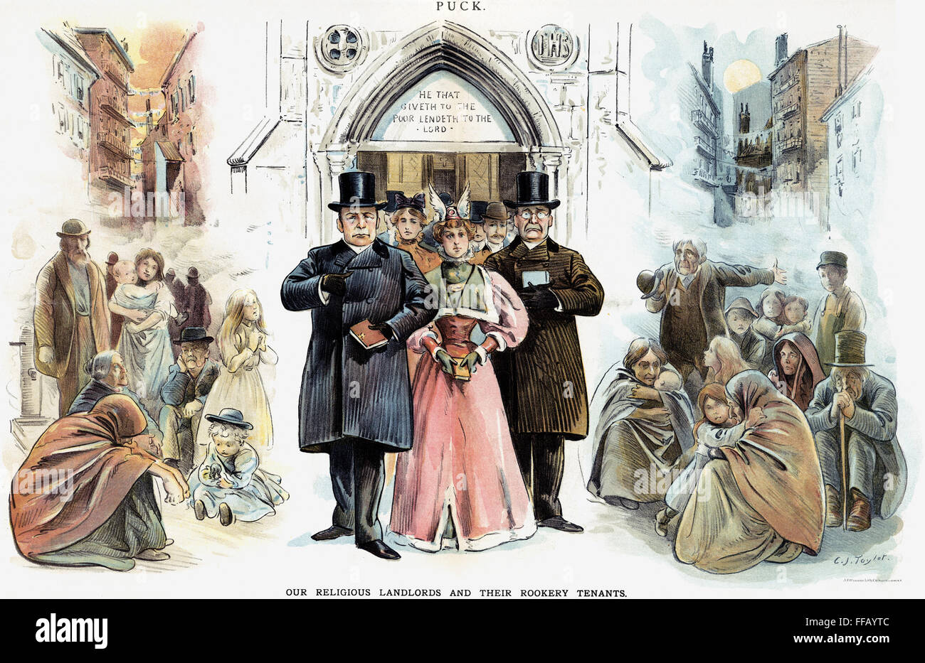 SLUM LANDLORDS, 1895. /n'Our Religious Landlords and Their Rookery ...