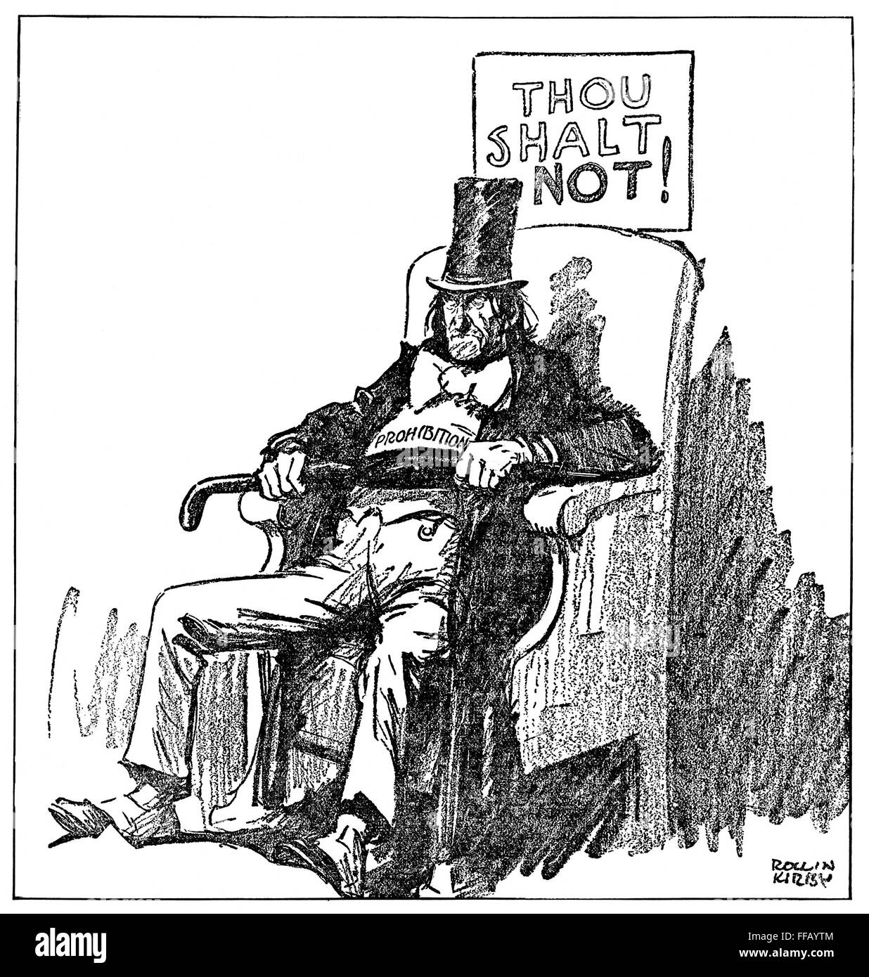 PROHIBITION CARTOON, 1920s. /nMr. Dry, the austere spirit of ...