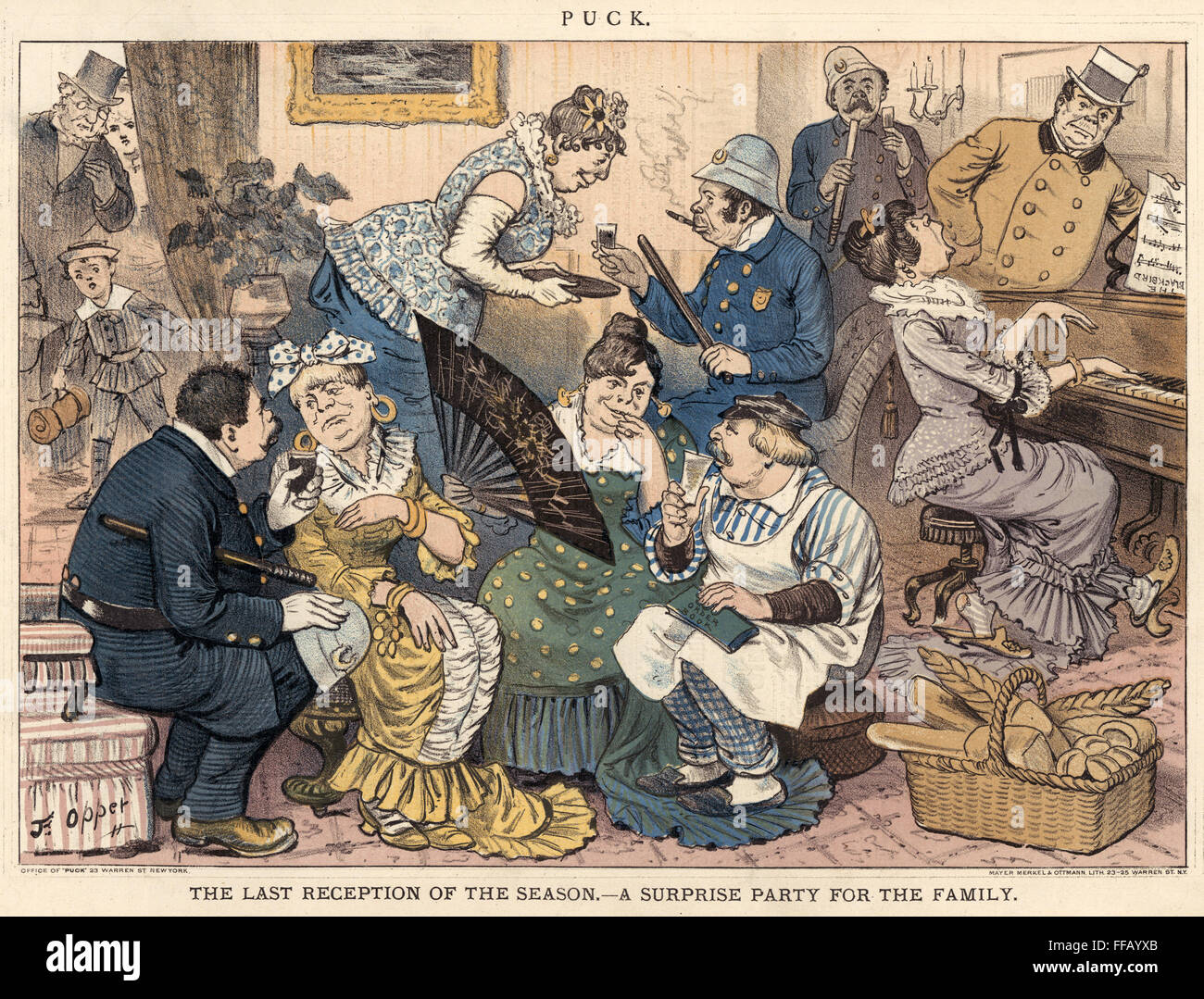 ANTI-IRISH CARTOON, 1882. /n'The Last Reception of the Season - A ...