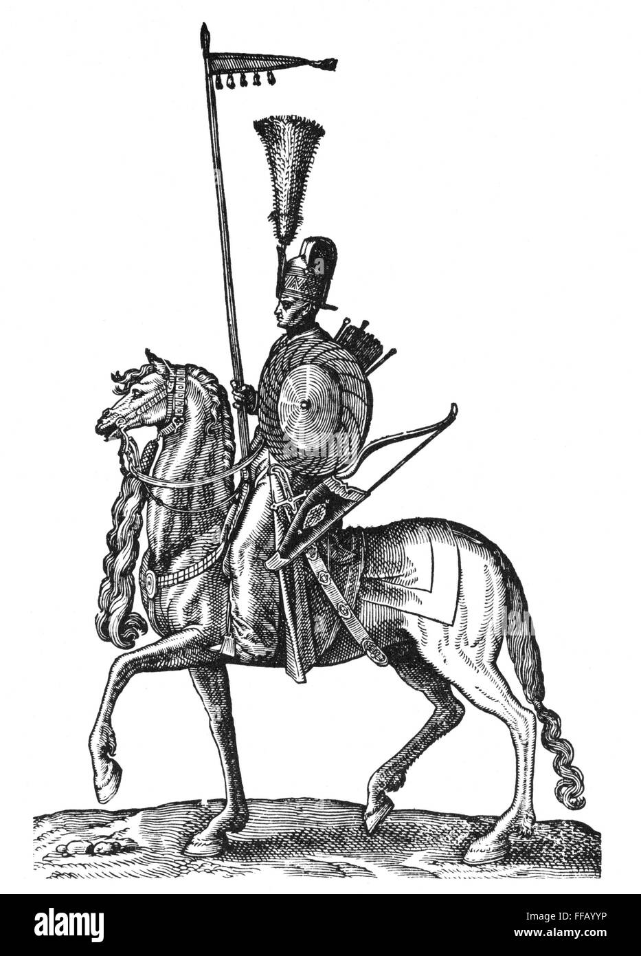 OTTOMAN CAVALRYMAN, 1576. /nAn Ottoman sipahi, a cavalryman who ...