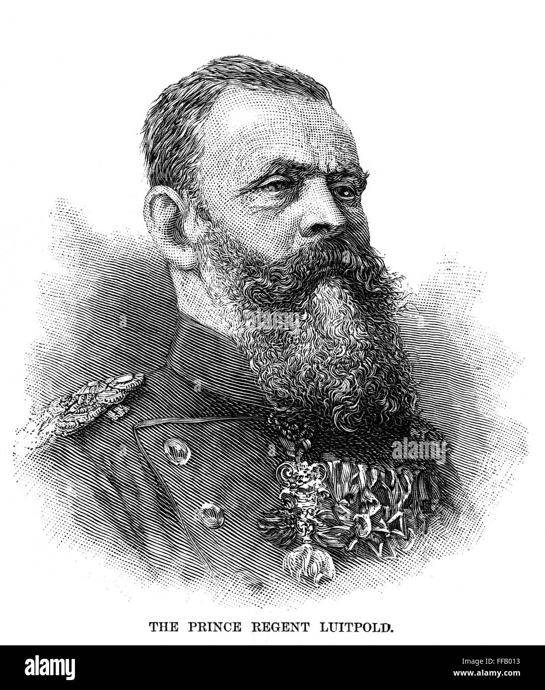 LUITPOLD (1821-1912). /nPrince regent of Bavaria, 1886-1912. Wood ...