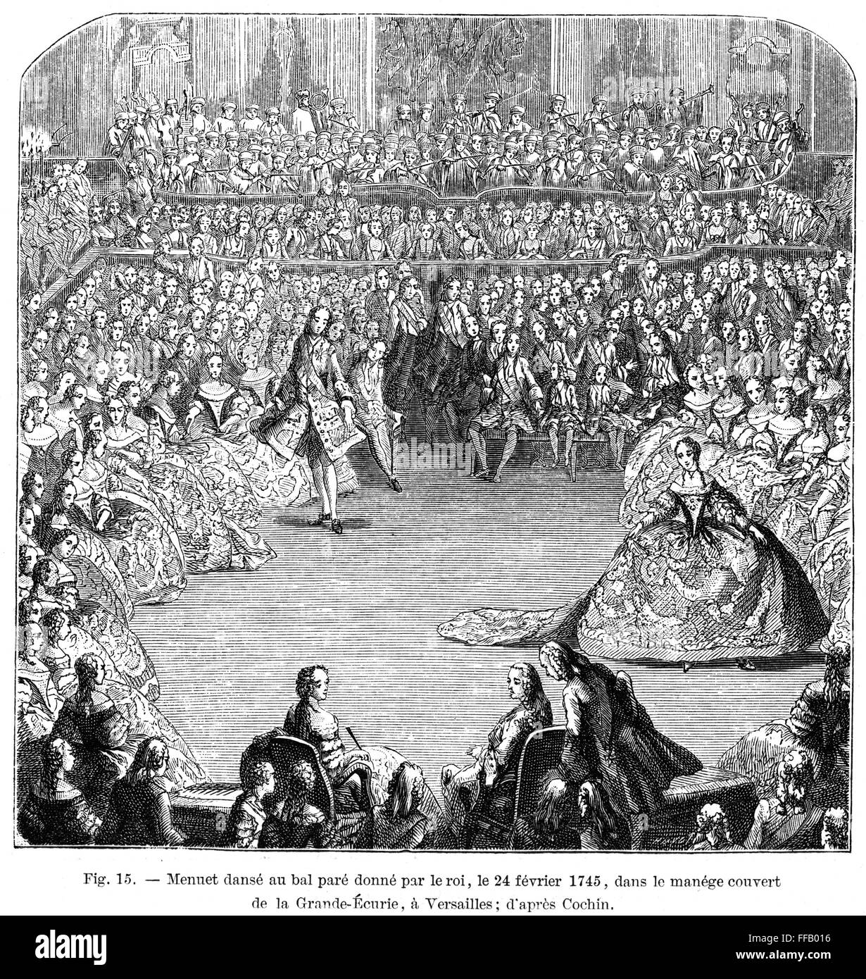 DANCE: MINUET, 1745. /nThe minuet danced at a ball given by King Louis ...
