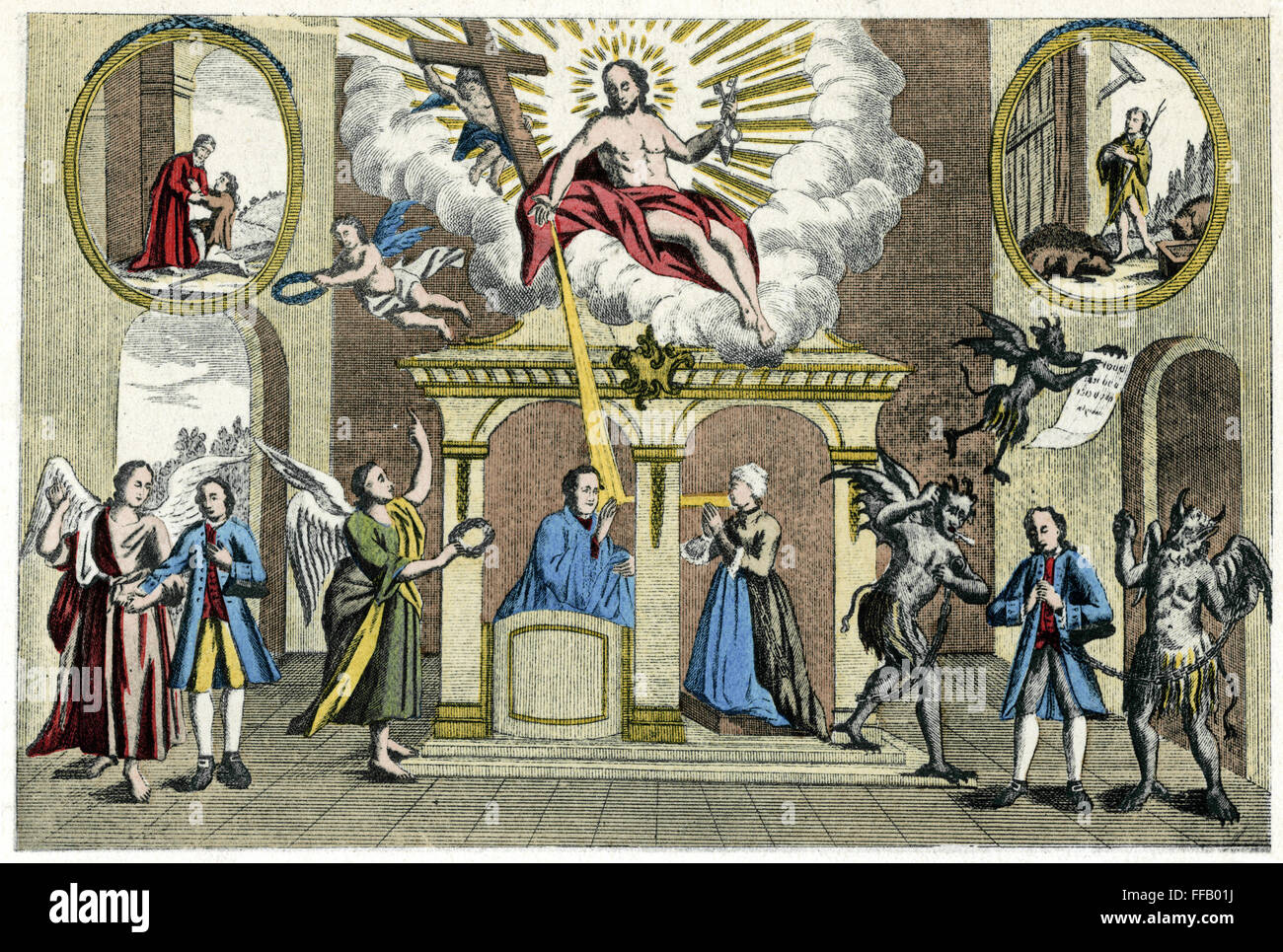 CONFESSION, 18th CENTURY. /n'The Good Confession': colored line ...