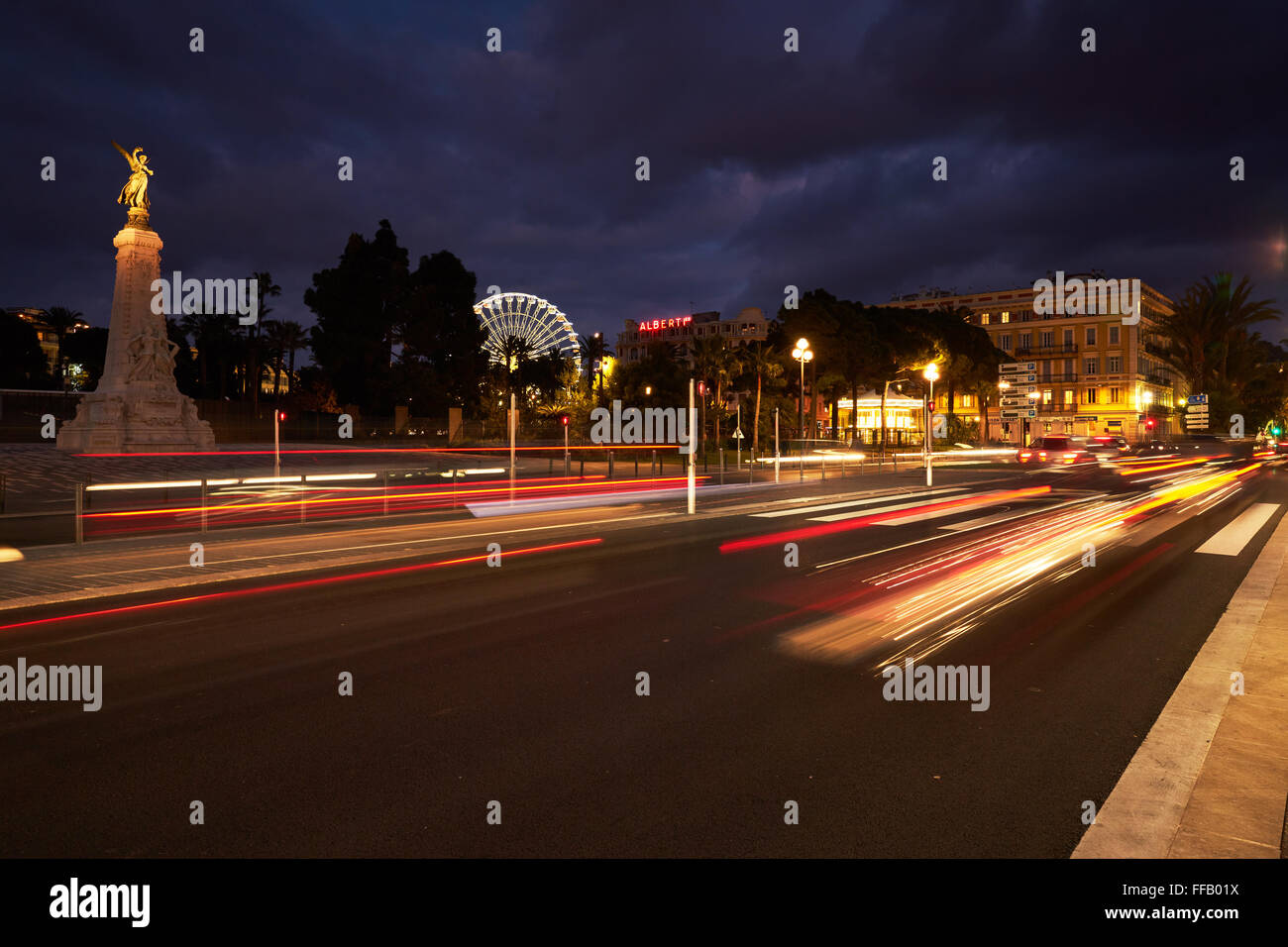 France, Nice, 2016.01.21: Monument Centennial, Promenade des Anglais ...