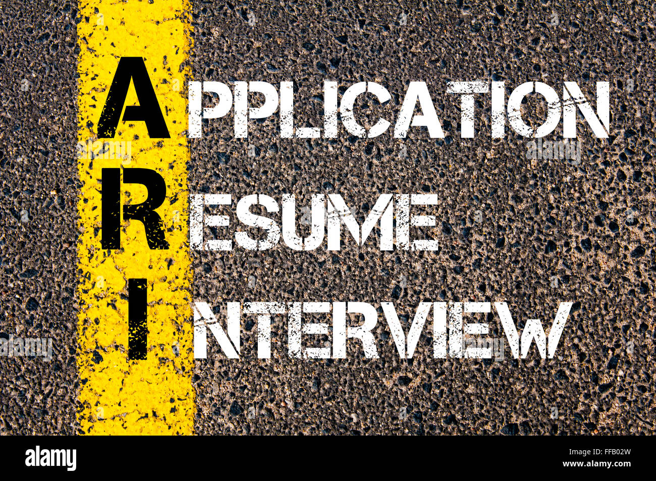 Concept image of Business Acronym ARI Application, Resume, Interview ...
