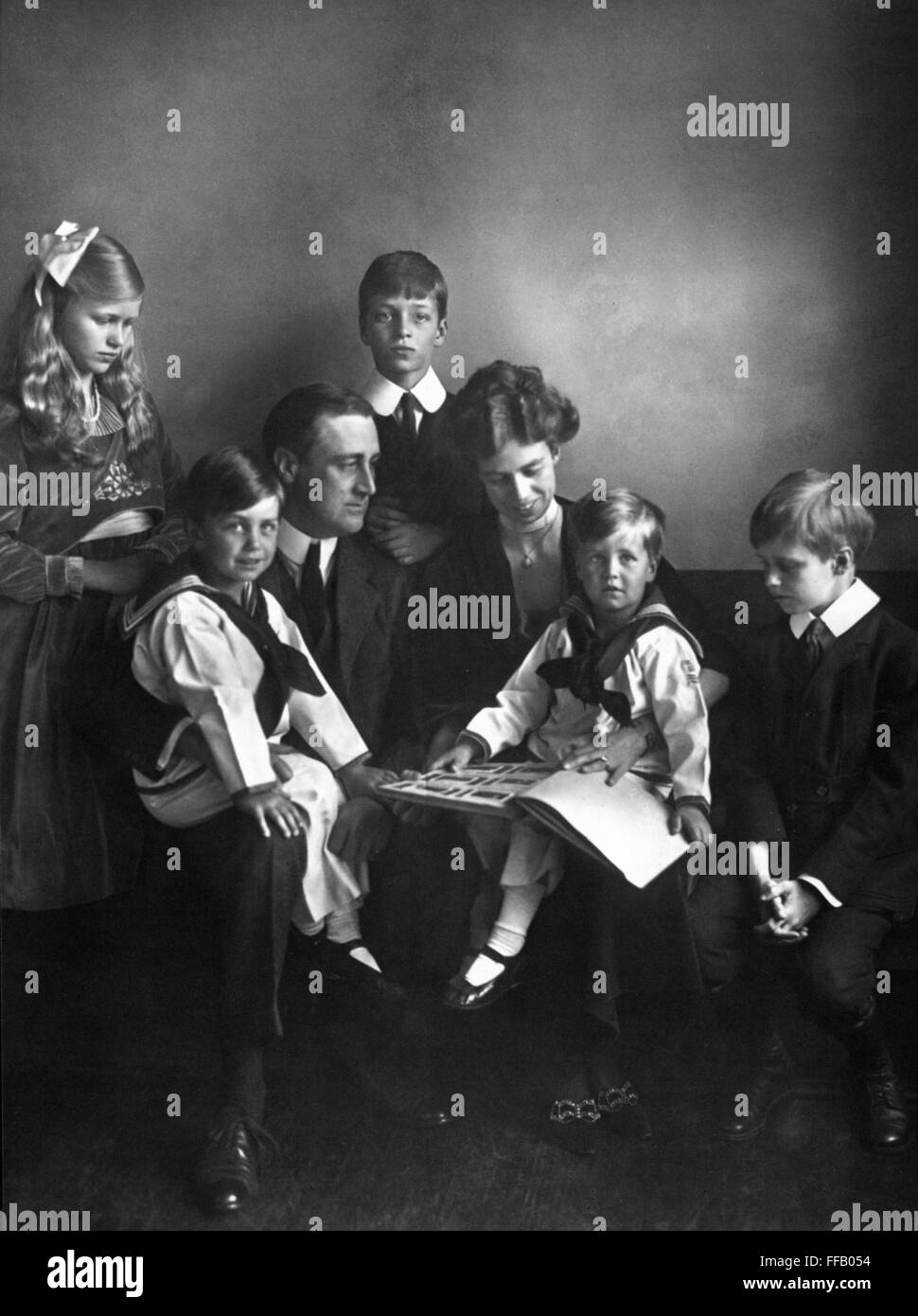 ROOSEVELT FAMILY, 1919. /nFranklin and Eleanor Roosevelt with their ...