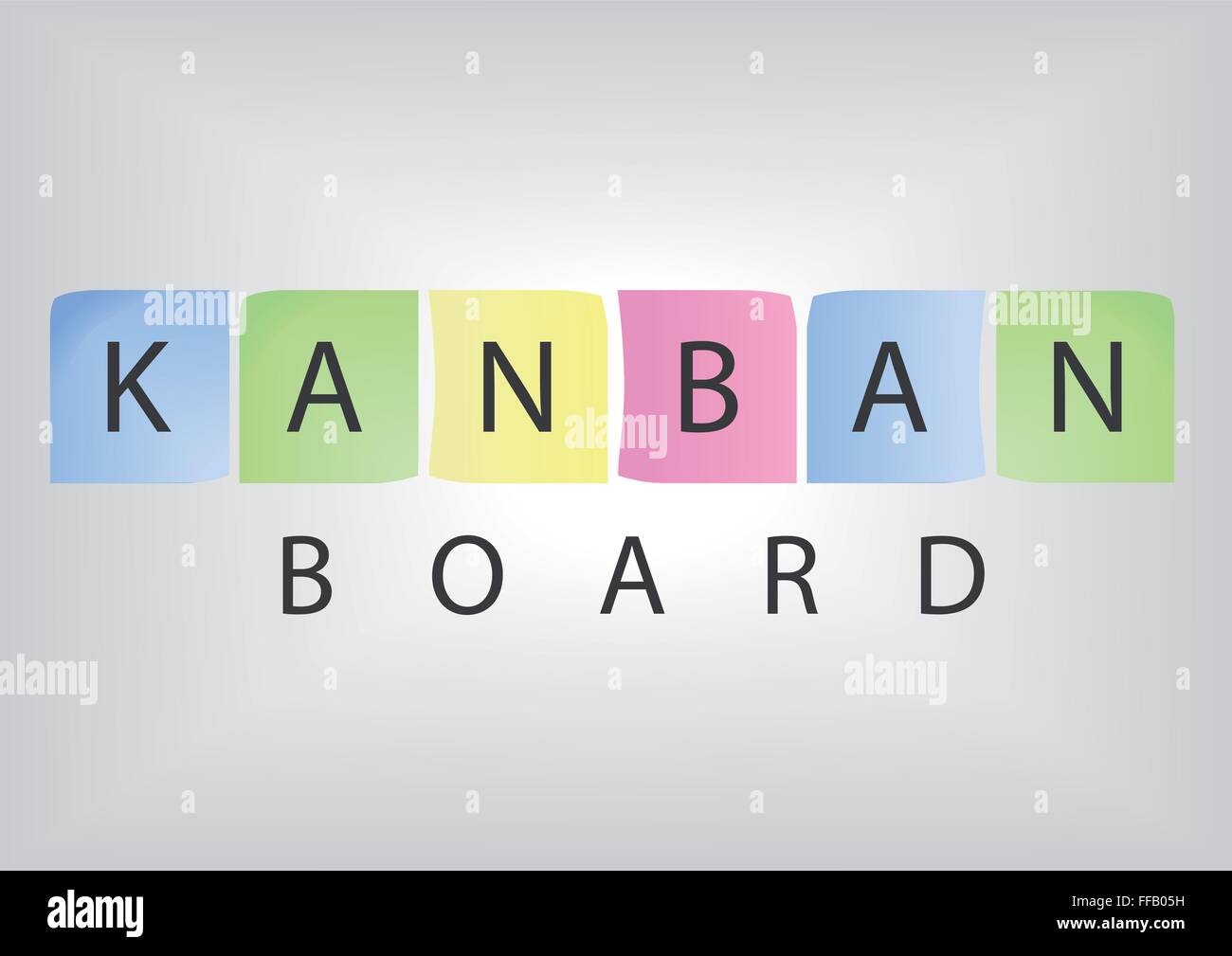 Kanban Text Stock Vector Images Alamy