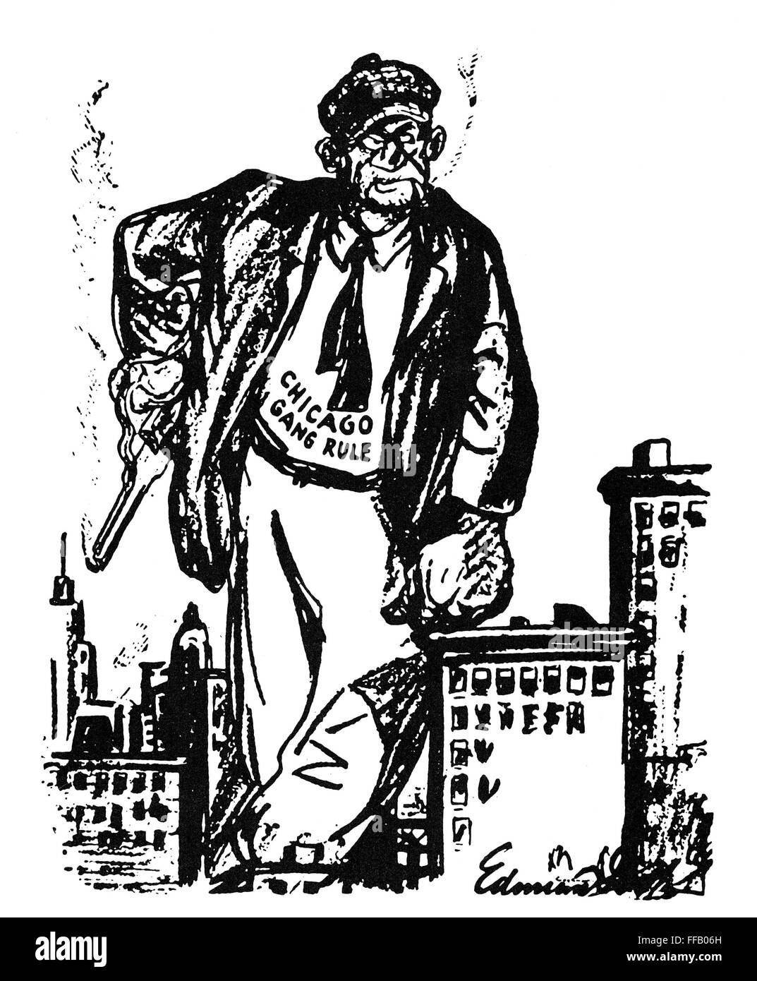 AL CAPONE CARTOON, 1930./nThe King Still Reigns: American cartoon ...