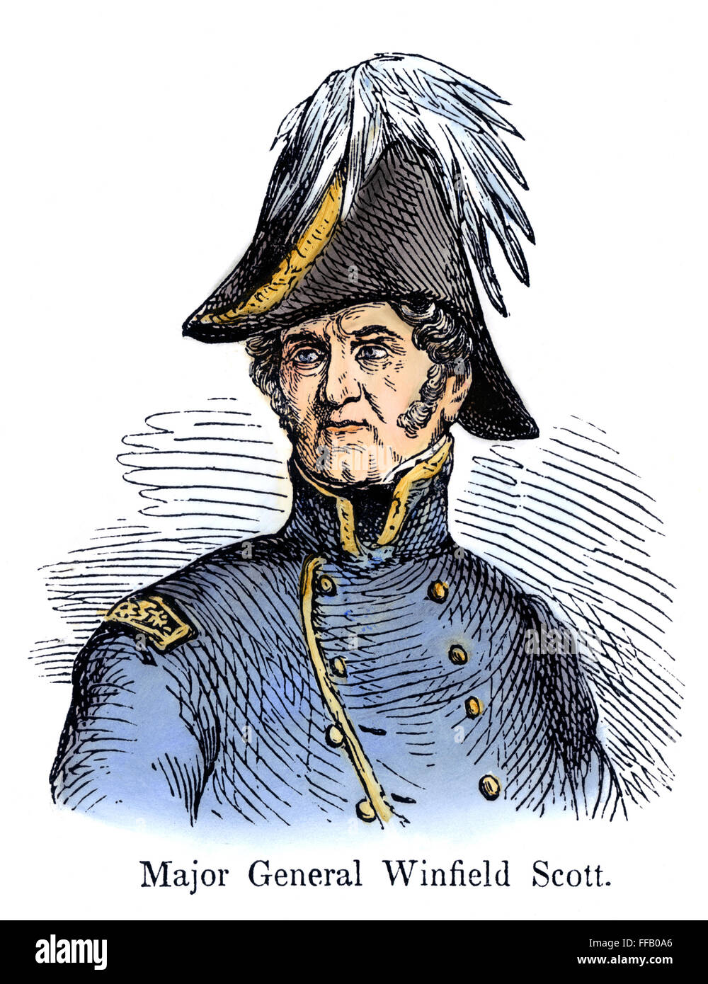 WINFIELD SCOTT (1786-1866). /nAmerican army officer. Wood engraving ...