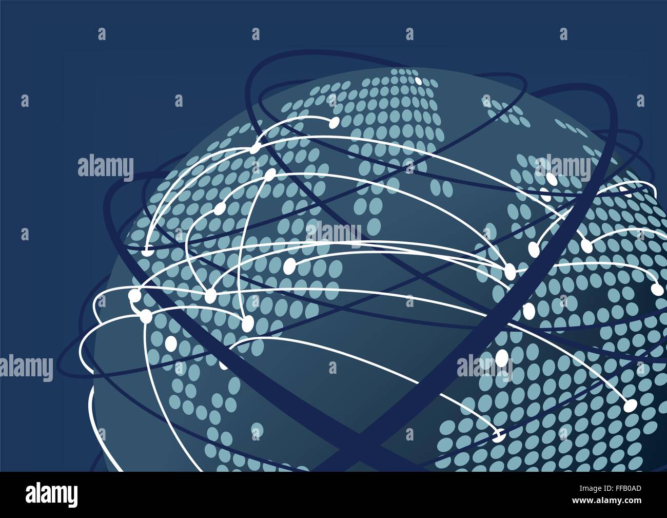 Close up of connected world as vector illustration Stock Vector Image ...