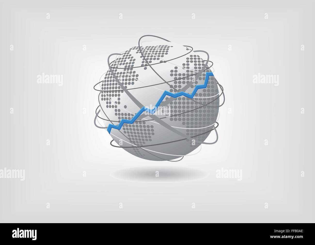 Global economic growth concept as vector illustration Stock Vector ...