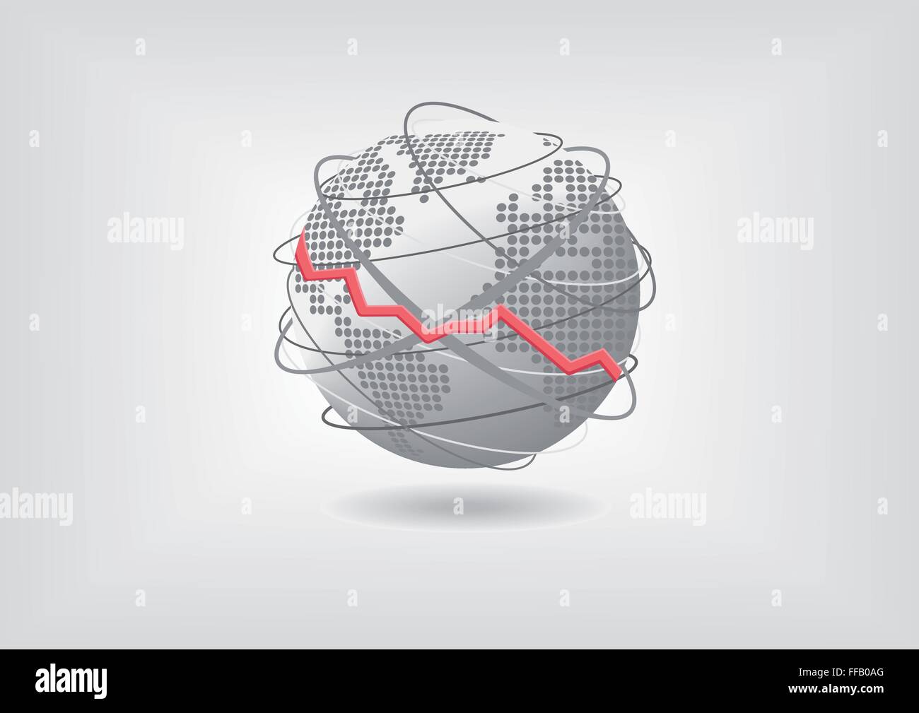 Global economic recession concept as vector illustration Stock Vector ...