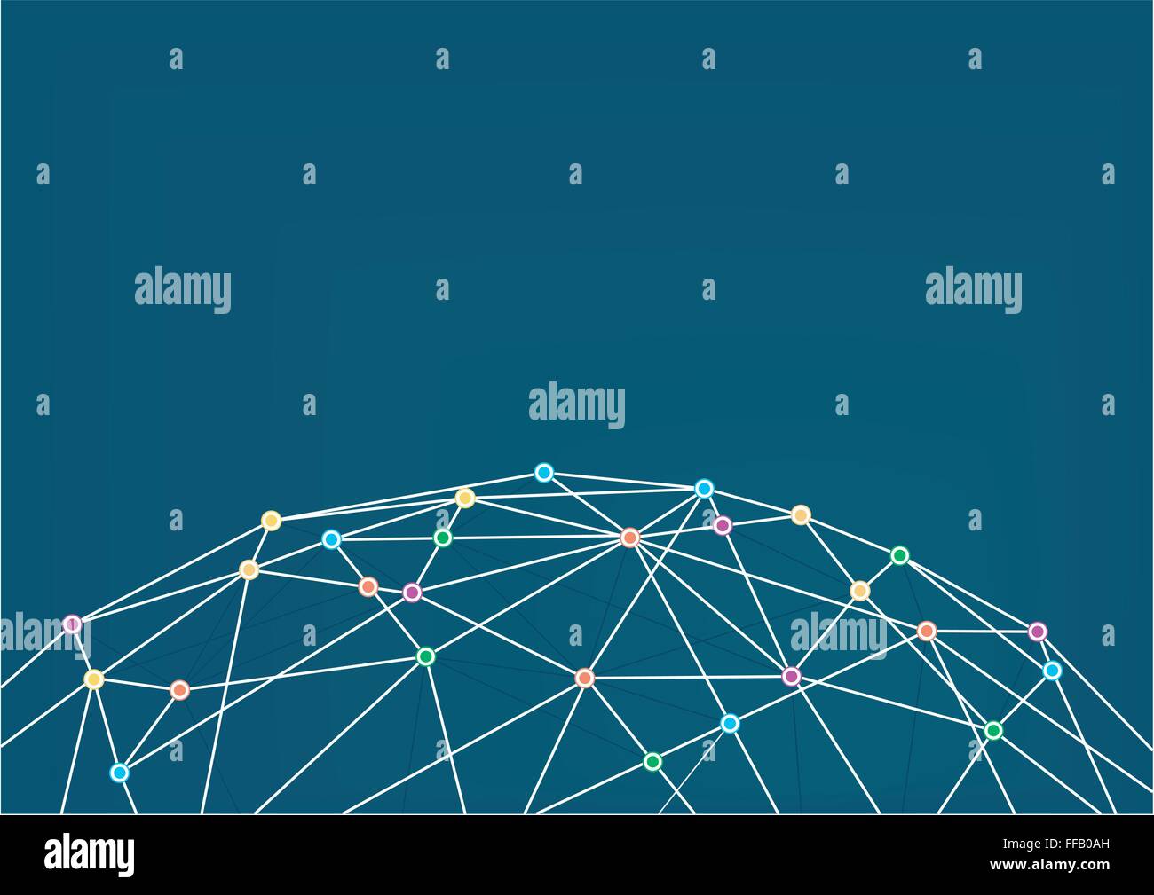 Network over world map Stock Vector Images - Alamy