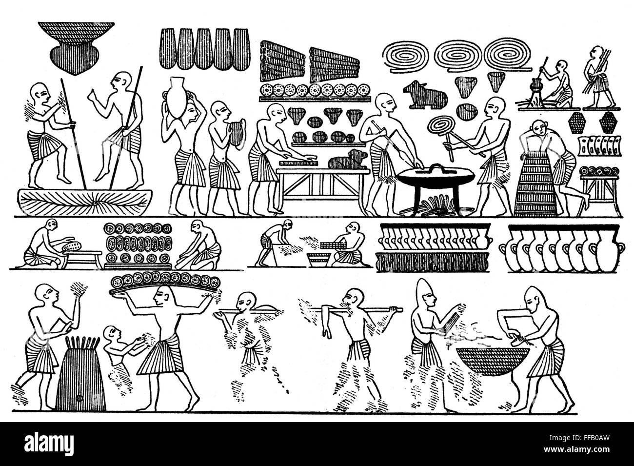 EGYPT: ROYAL BAKERY. /n'The Royal Bakery.' Wood engraving after an ...
