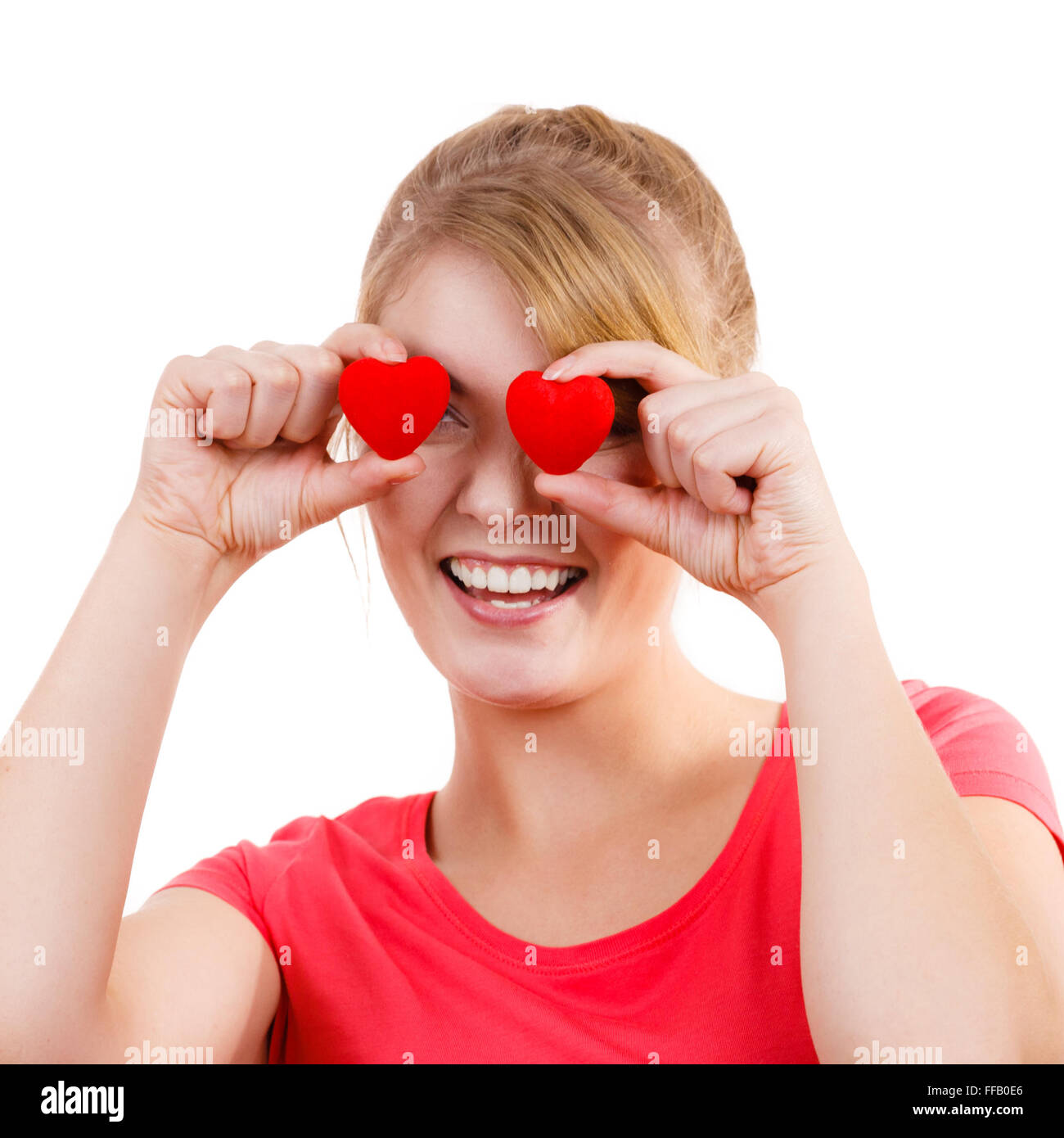 Funny red heart smiling hi-res stock photography and images - Alamy