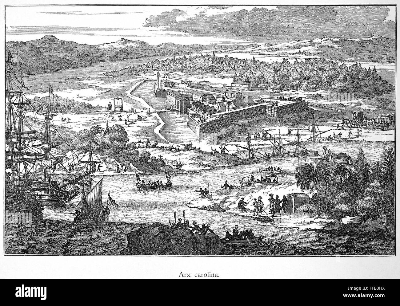 FORT CAROLINE, 1673. /n'Arx Carolina.' Fort Caroline on the St. John's ...