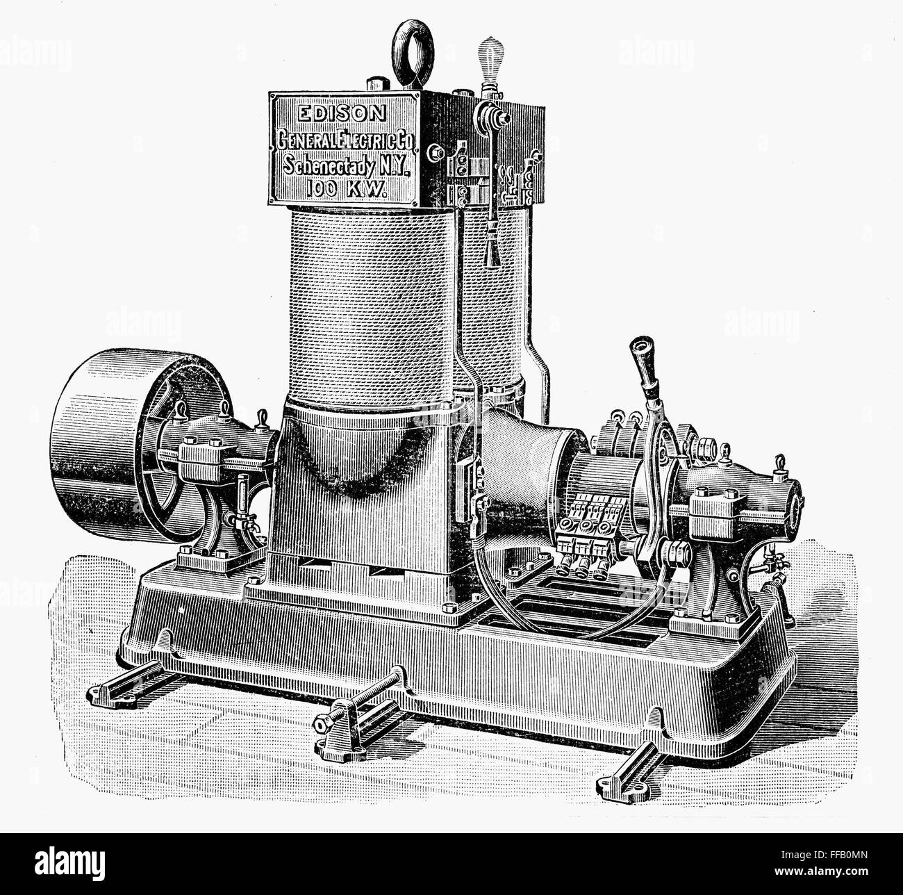 EDISON MOTOR, c1890. /nElectric motor built by American inventor Thomas ...