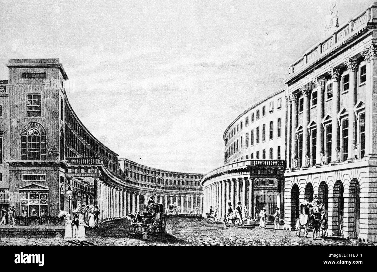 LONDON: REGENT STREET 1828. /nThe Quadrant, Regent Street. An example ...