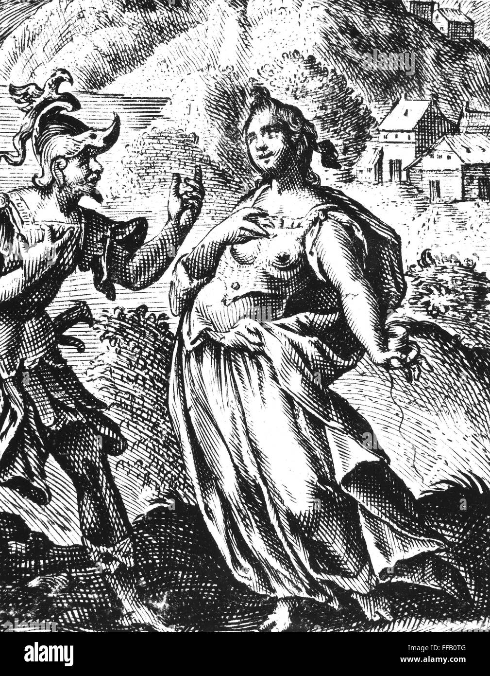 THESEUS AND ARIADNE. /nTheseus obtaining from Ariadne the thread by ...