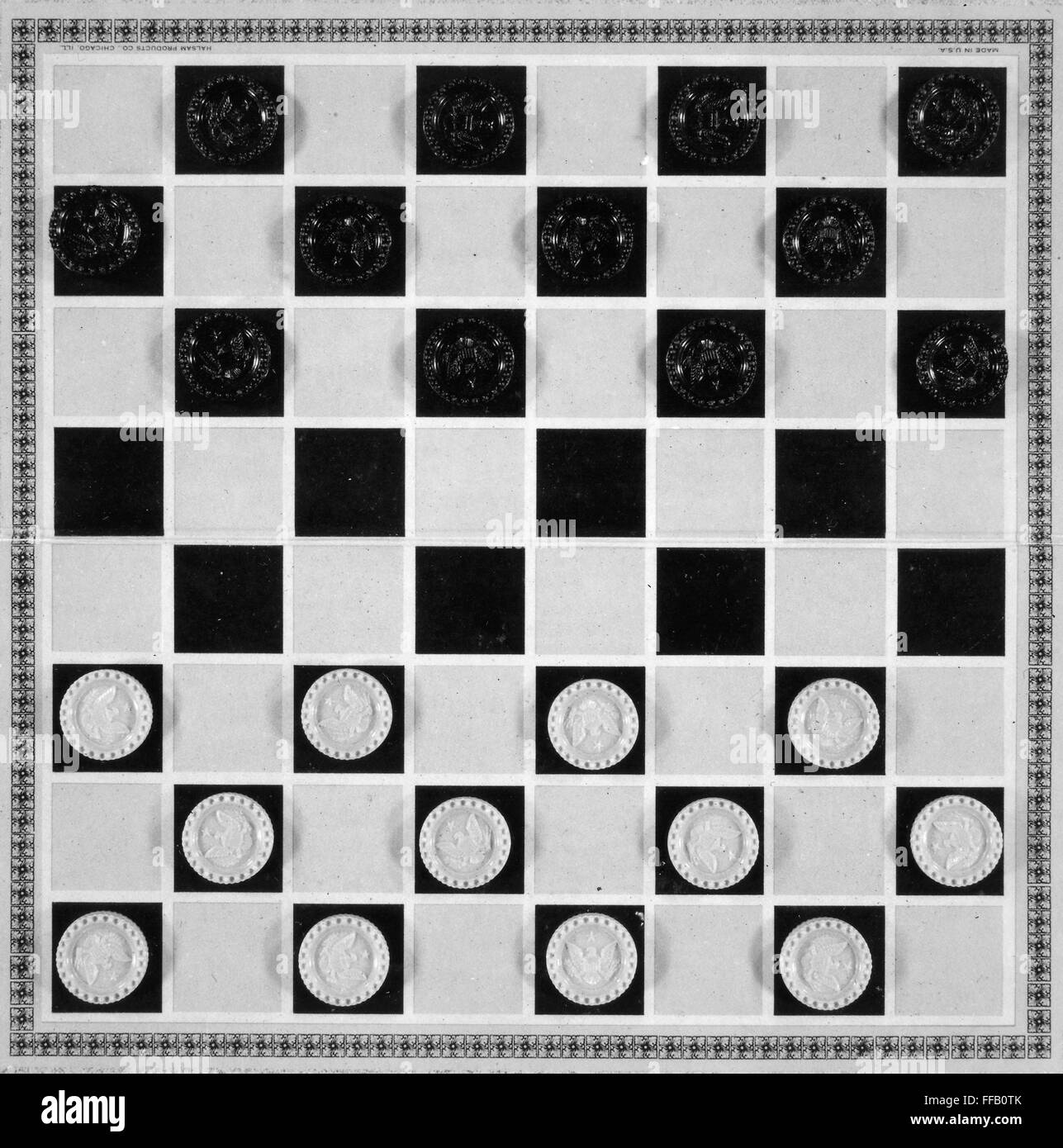 CHECKERS. /nA checkerboard set for play Stock Photo - Alamy