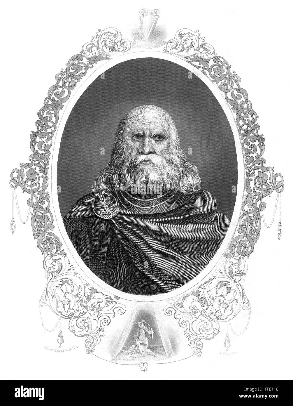 BRIAN BORU (926-1014). /nKing of Ireland, 1002-1014. Steel engraving ...