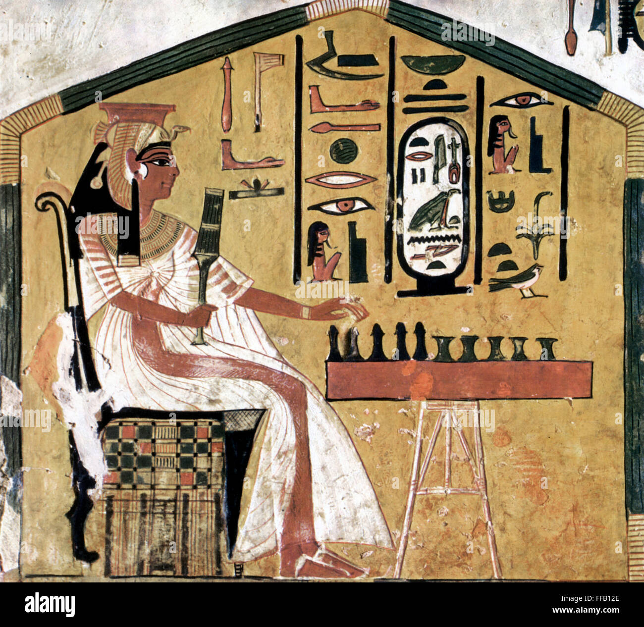 ANCIENT EGYPT: SENET. /nQueen Nefertari playing senet, one of the ...