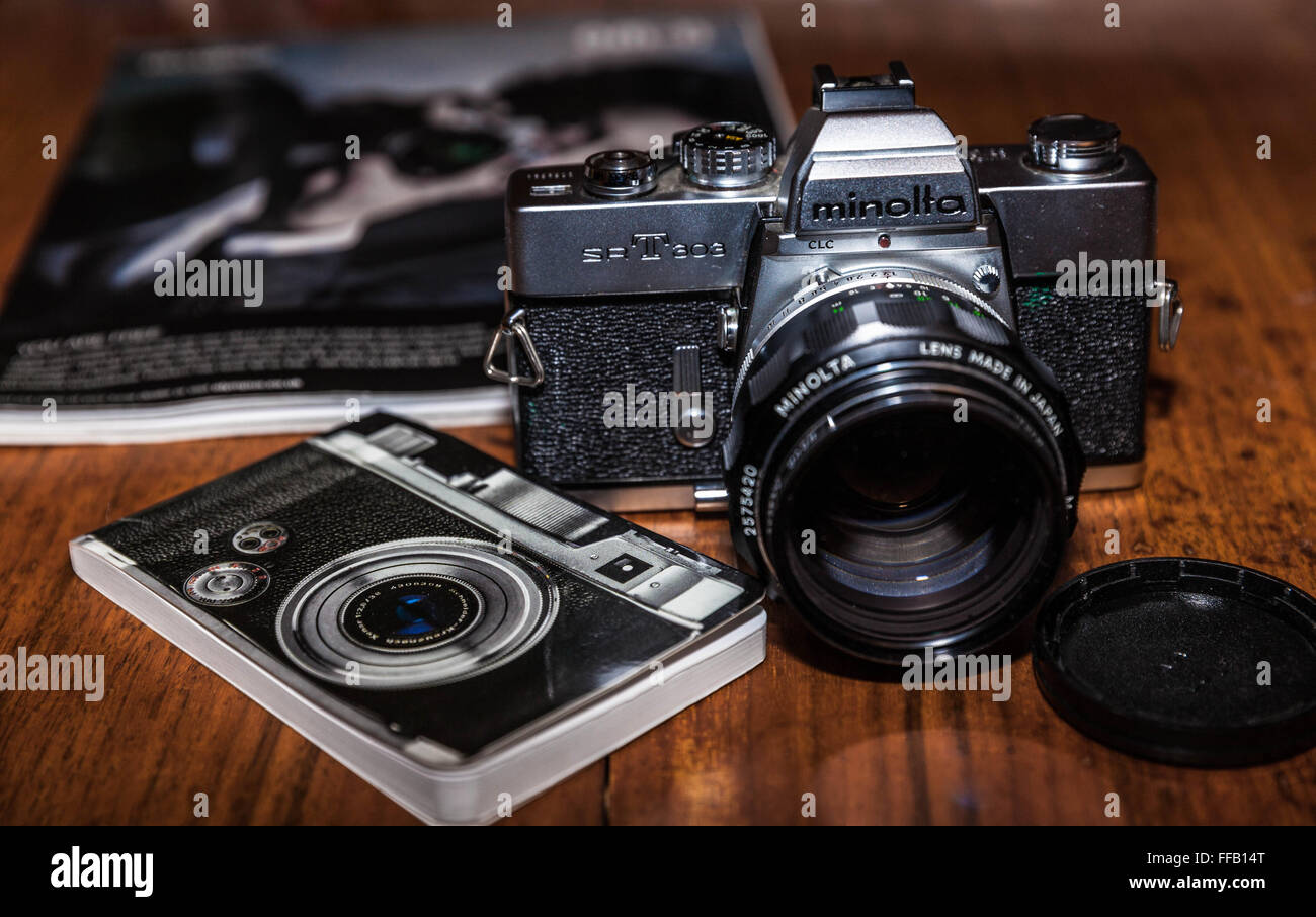 A 35mm Minolta film camera Stock Photo - Alamy