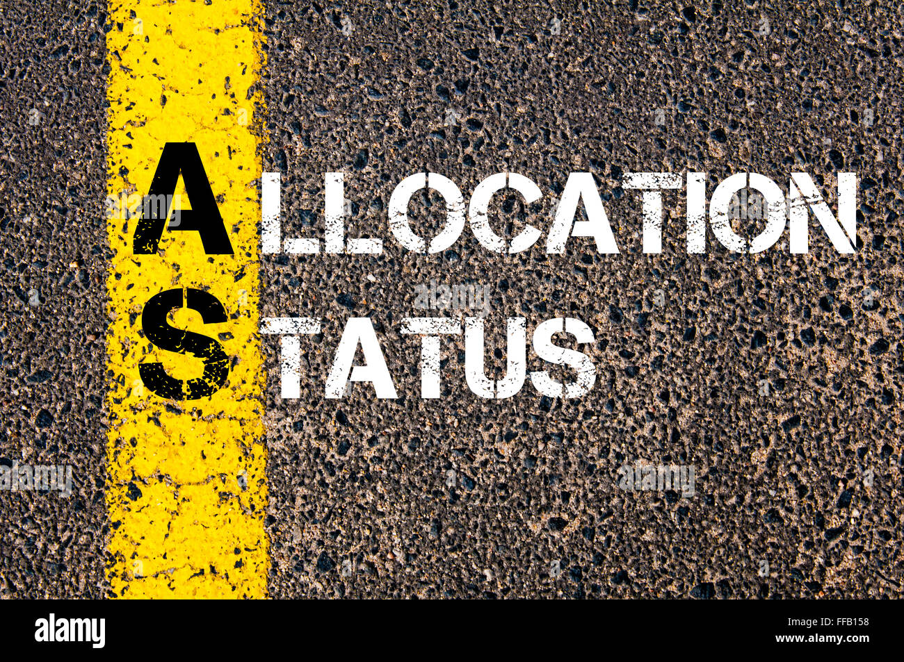 Concept image of Business Acronym AS Allocation Status written over ...