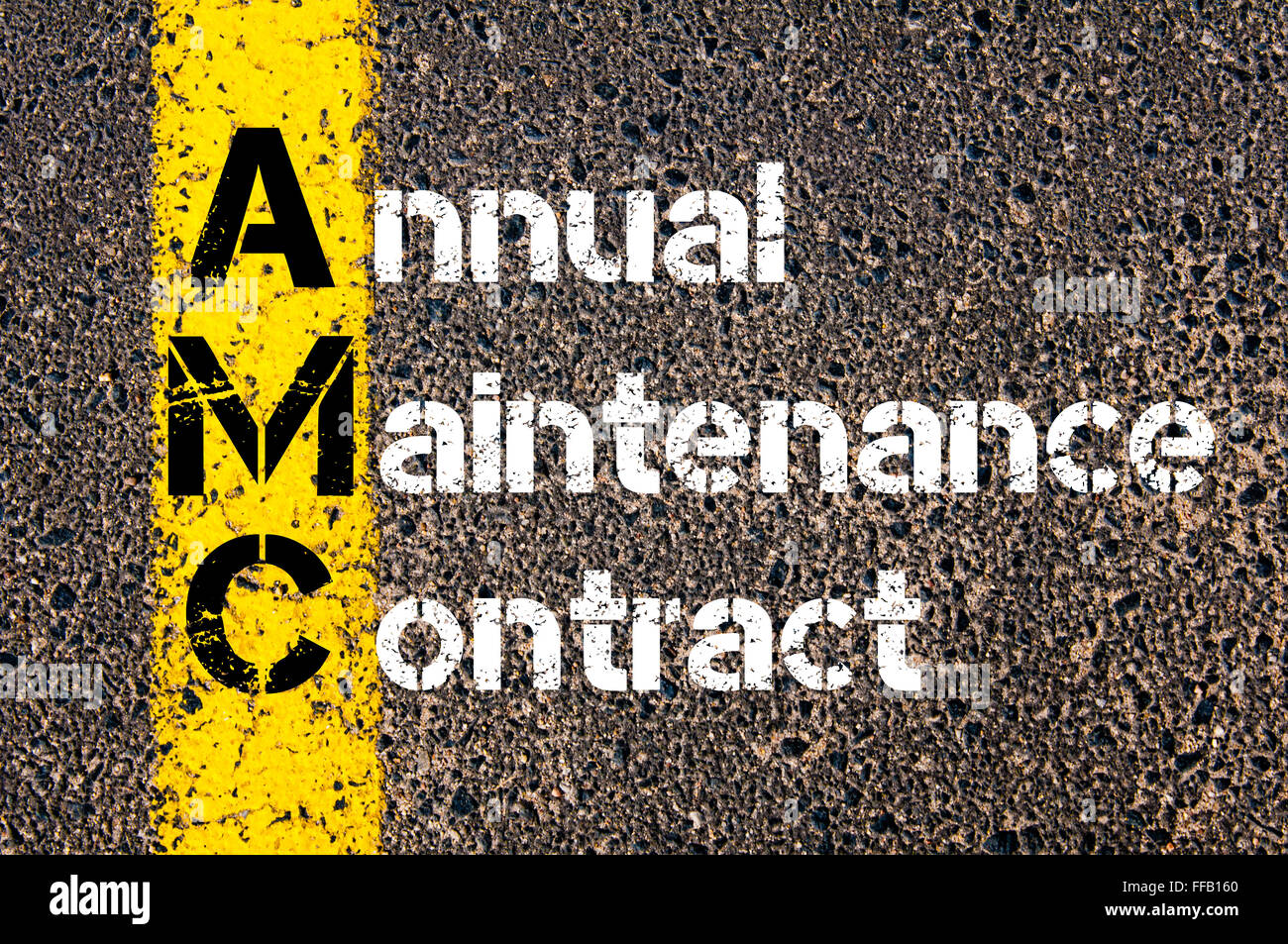 Concept image of Business Acronym AMC Annual Maintenance Contract ...
