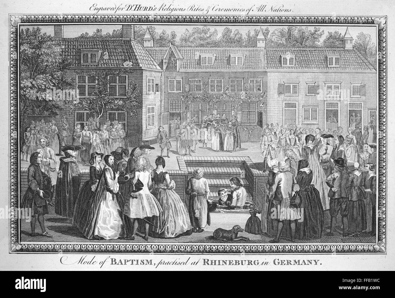 BAPTISM, 1790. /n'Mode of baptism, practised at Rhineburg in Germany ...