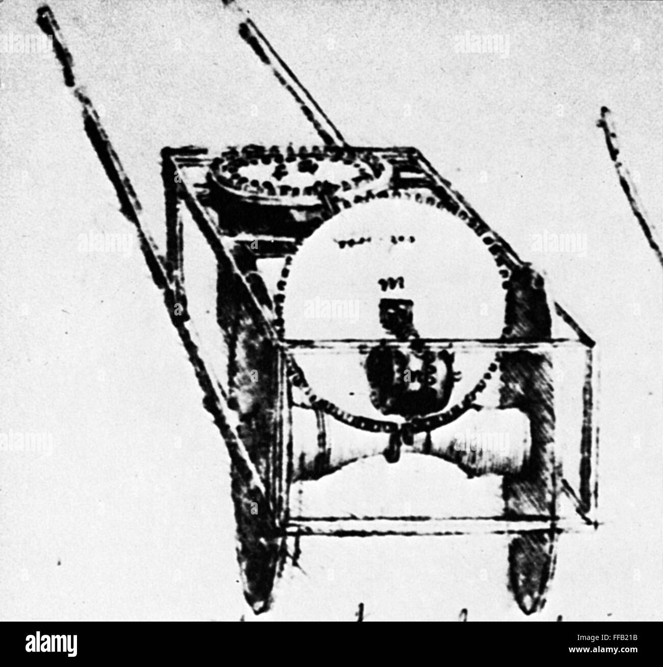 LEONARDO: ODOMETER. /nLeonardo da Vinci's design for an odometer ...