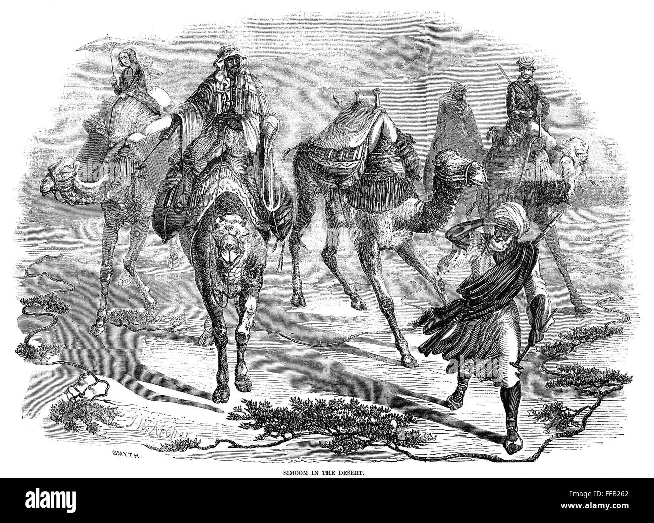 Simoom in the desert Black and White Stock Photos & Images - Alamy