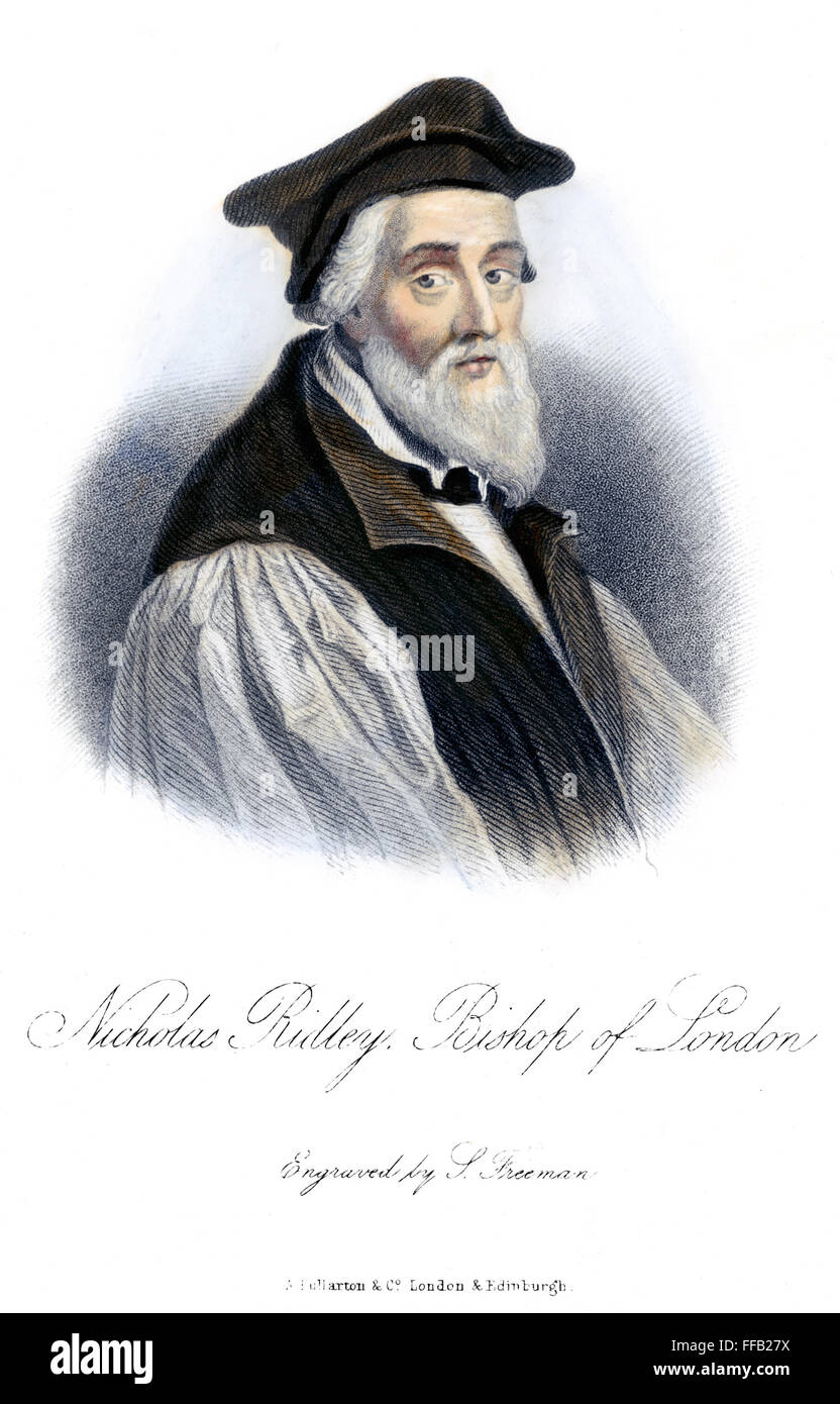 NICHOLAS RIDLEY (1500-1555). /nEnglish religious reformer and ...