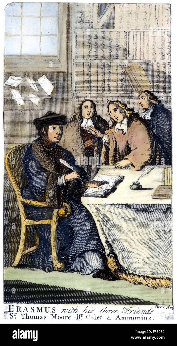 DESIDERIUS ERASMUS /n(1466?-1536). Dutch humanist and scholar. Erasmus ...