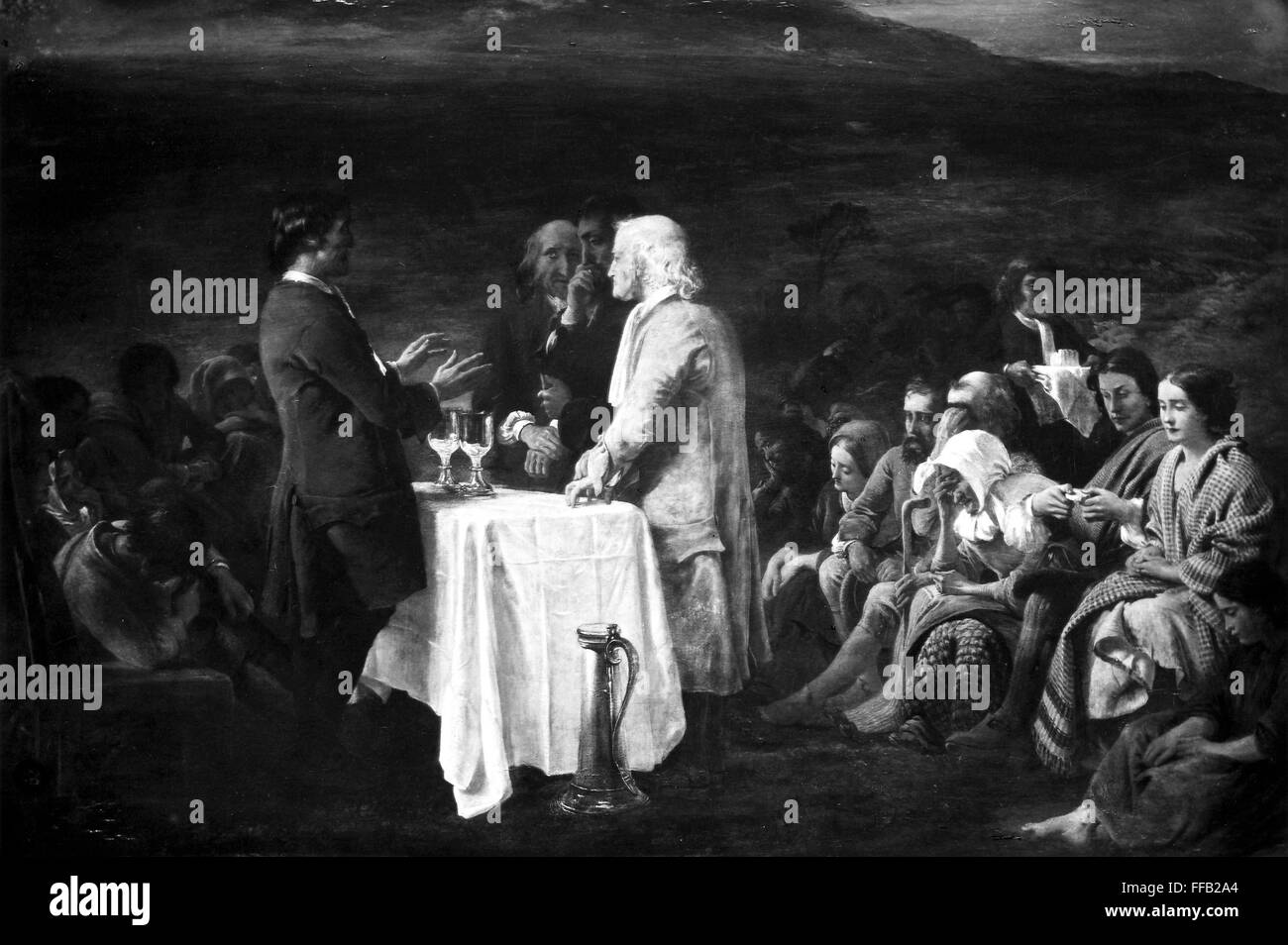 COVENANTERS' COMMUNION. /nOil on wood by Sir George Harvey (1806-1876 ...