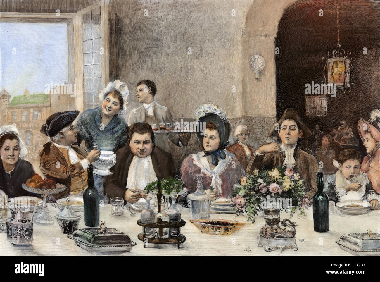 RESTAURANT, 18th CENTURY. /nAn English restaurant of the 18th century ...