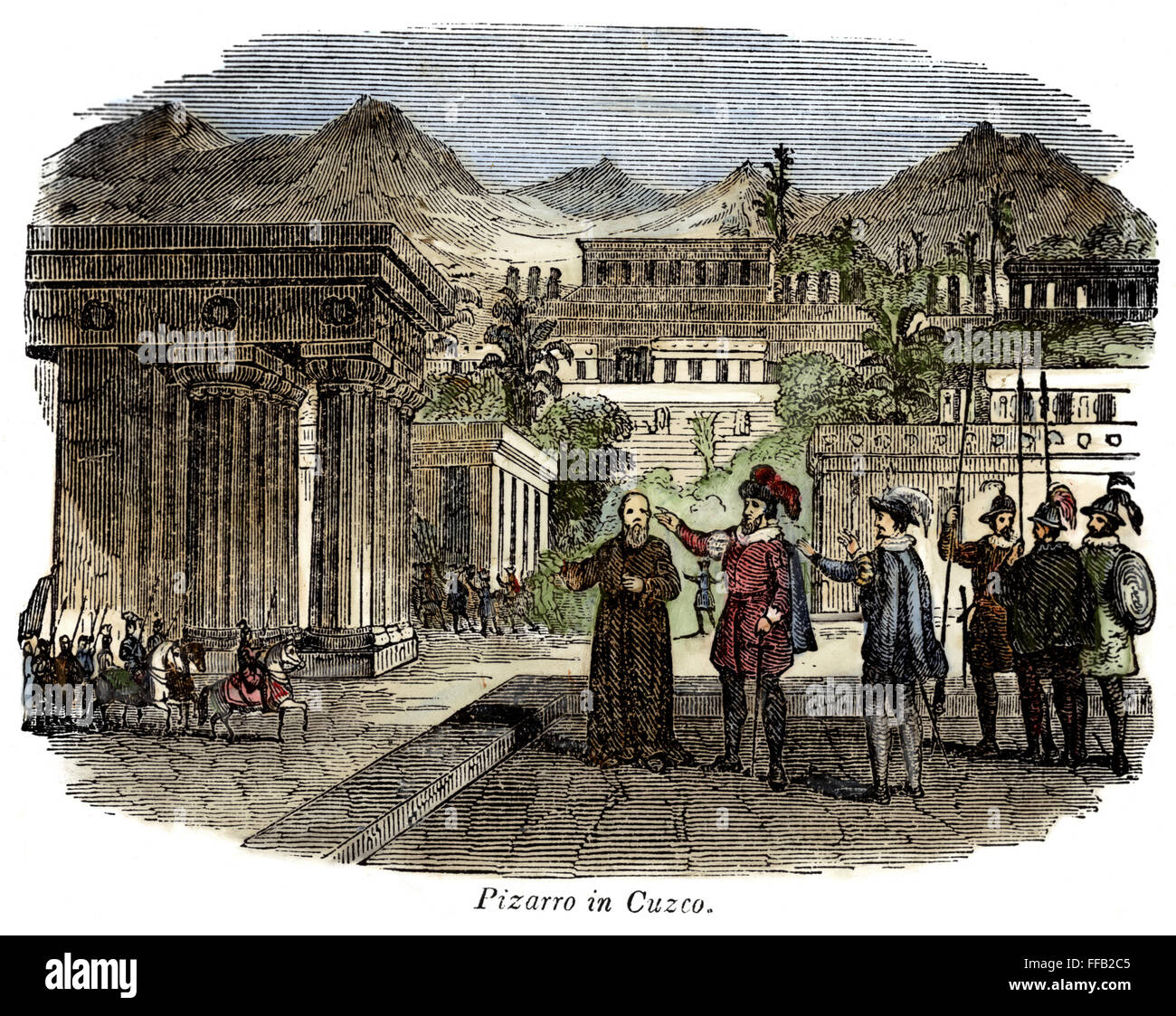 FRANCISCO PIZARRO /n(c1475-1541). Spanish conqueror of Peru. Pizarro in ...