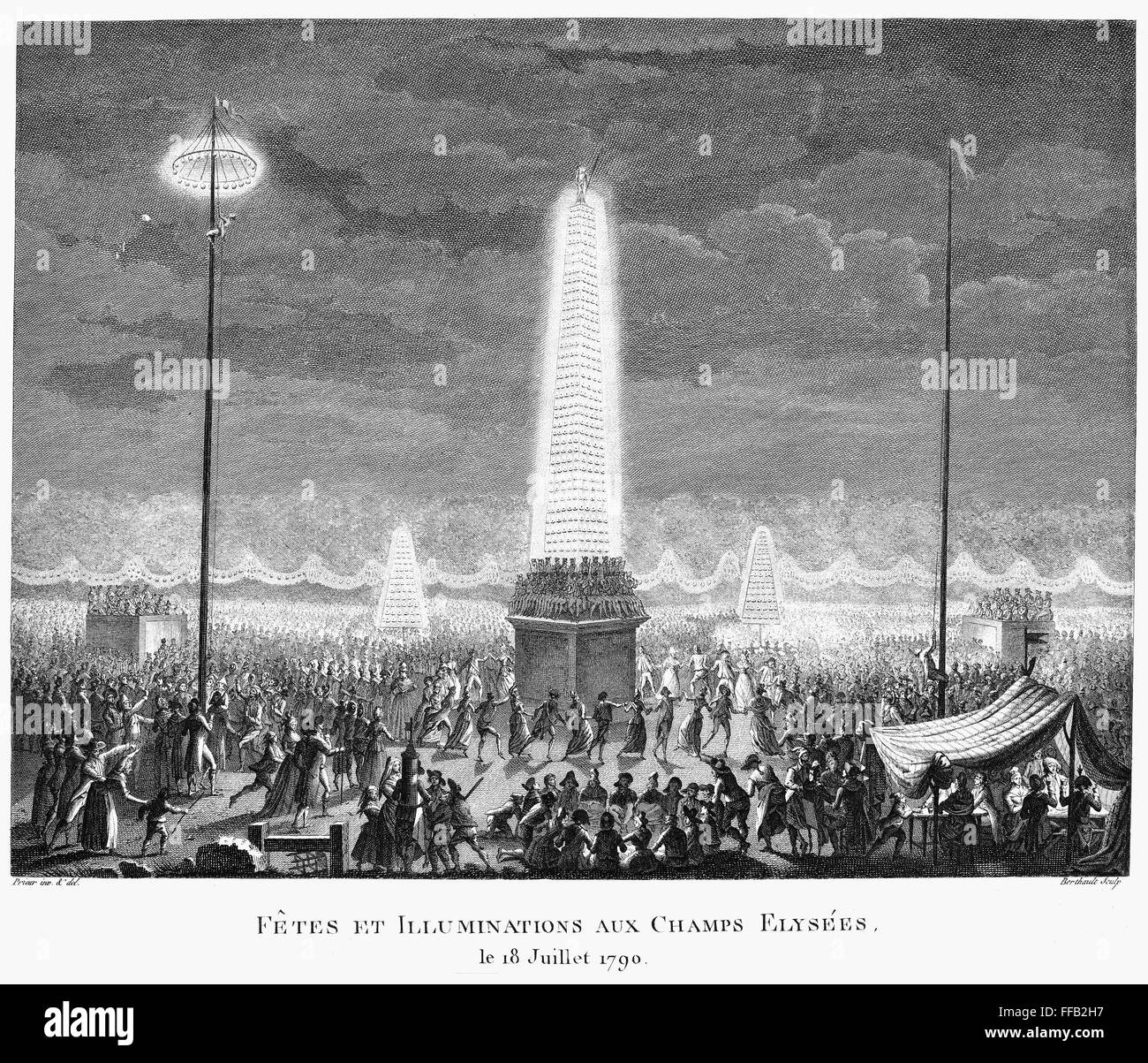 FRENCH REVOLUTION, 1790. /nThe Festival of Lights at Champs-╔lysΘes ...
