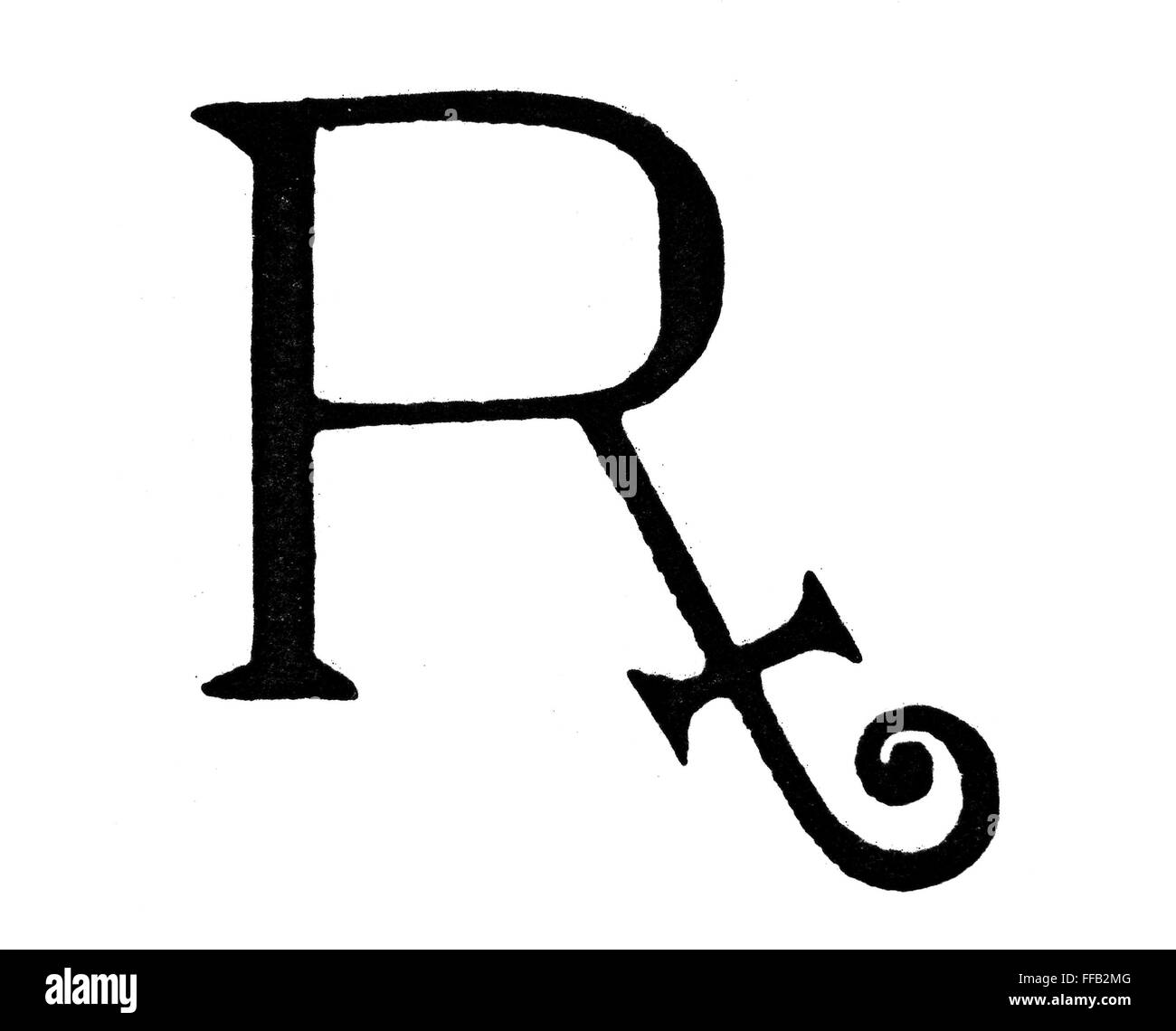 PRESCRIPTION SYMBOL. /nTraditional sign for a medical prescription ...