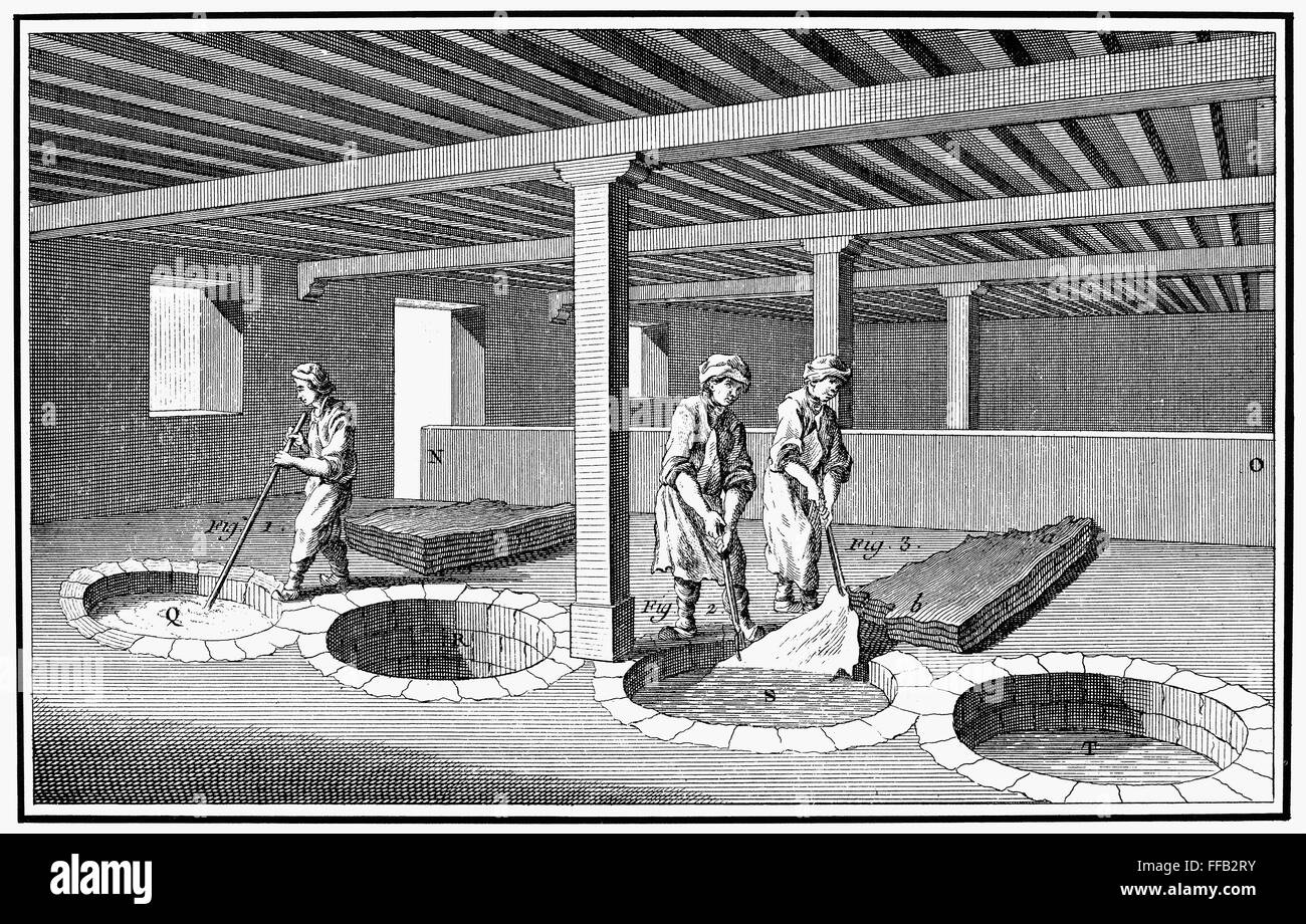 LEATHER MANUFACTURE. /nTanners liming hides to begin the curing process ...