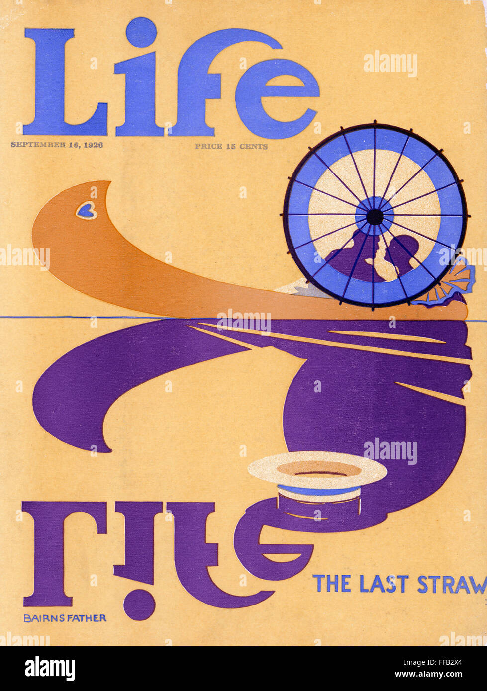 LIFE MAGAZINE, 1926./n'The Last Straw'; illustration by Bruce ...