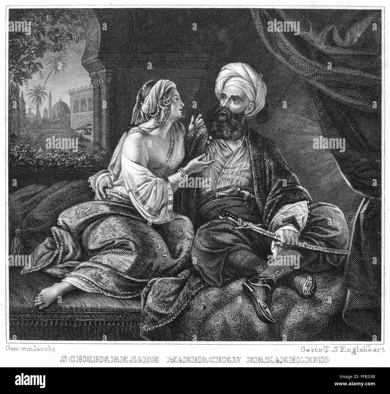 ARABIAN NIGHTS. /nScheherazade amusing the Sultan Schahriah and ...