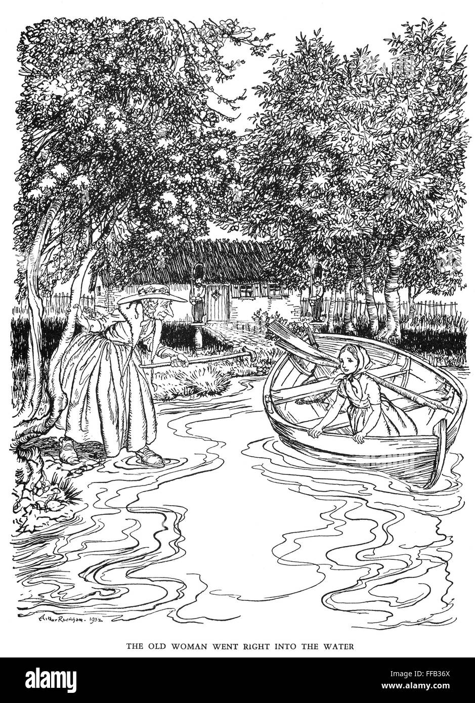 ANDERSEN: THE SNOW QUEEN. /n'The old woman went right into the water ...