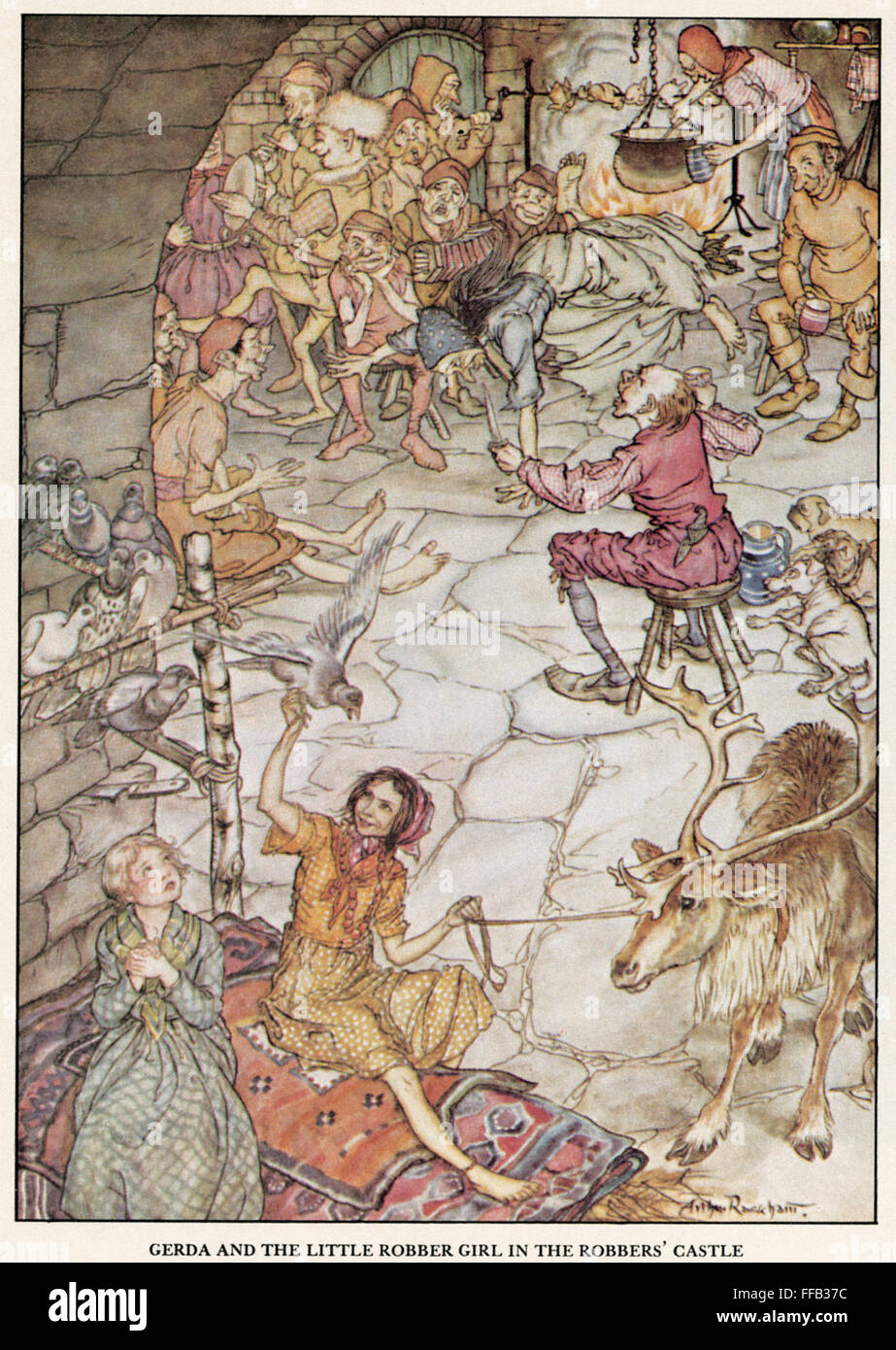 ANDERSEN: SNOW QUEEN. /n'Gerda and the Little Robber Girl in the ...