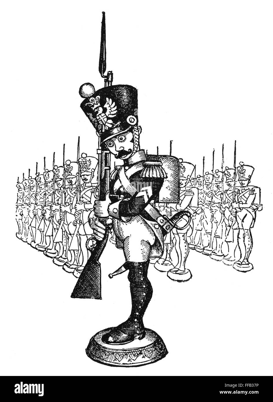 THE STEADFAST TIN SOLDIER. /nDrawing by Arthur Szyk for the fairy tale ...