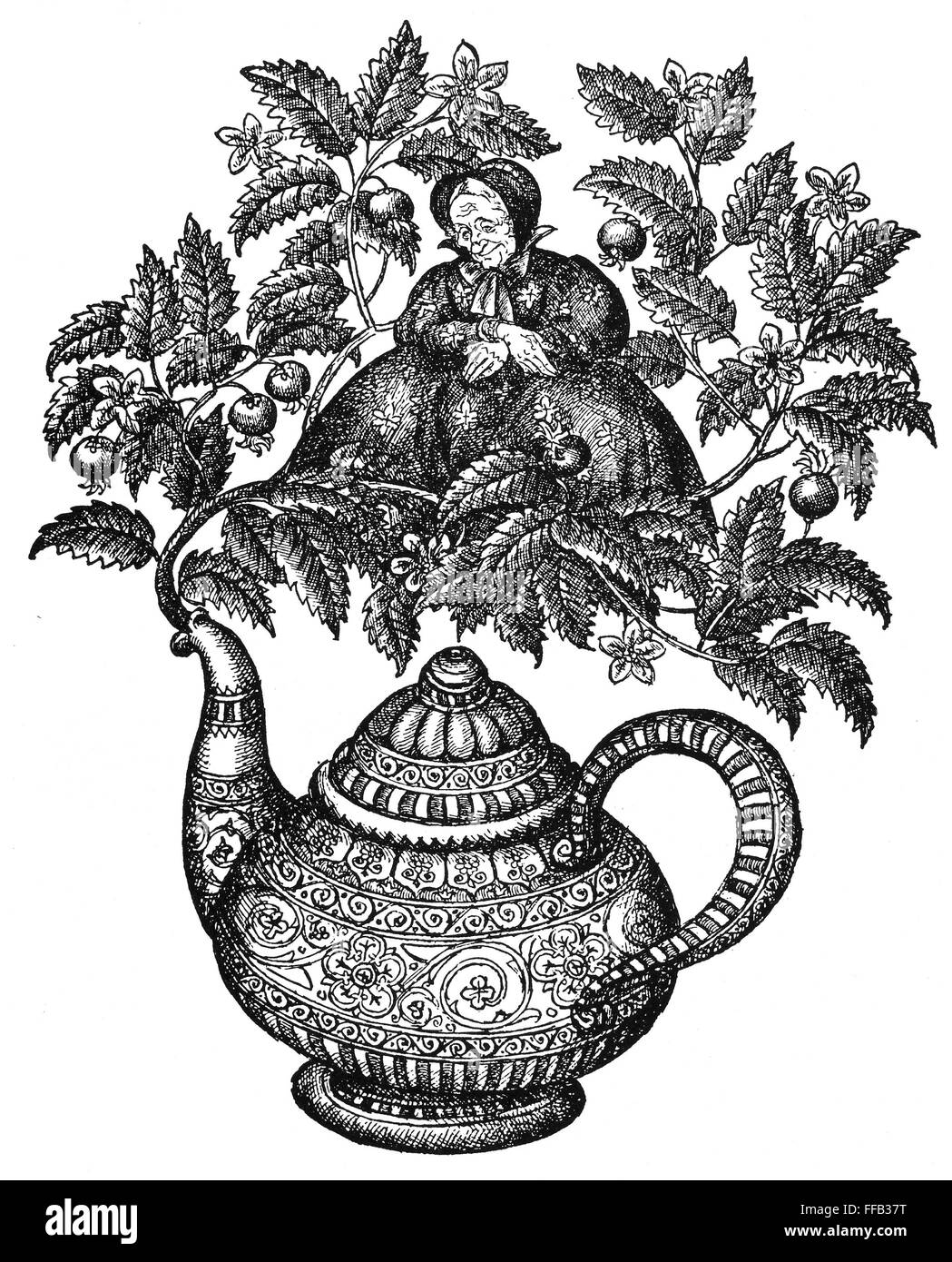 ELDER-TREE MOTHER. /nDrawing by Arthur Szyk for the fairy tale by Hans ...